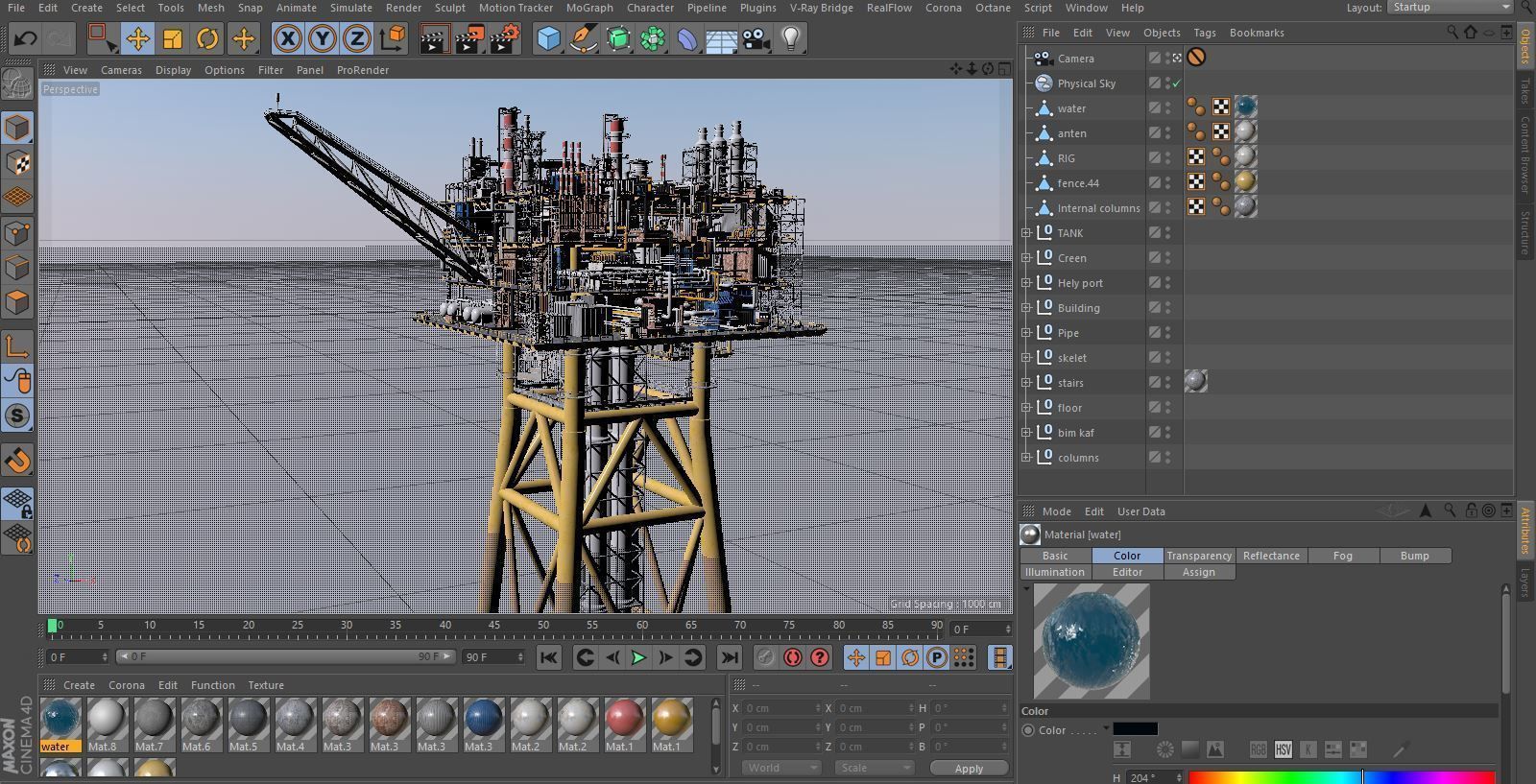 Solan oil platform 3D model | CGTrader