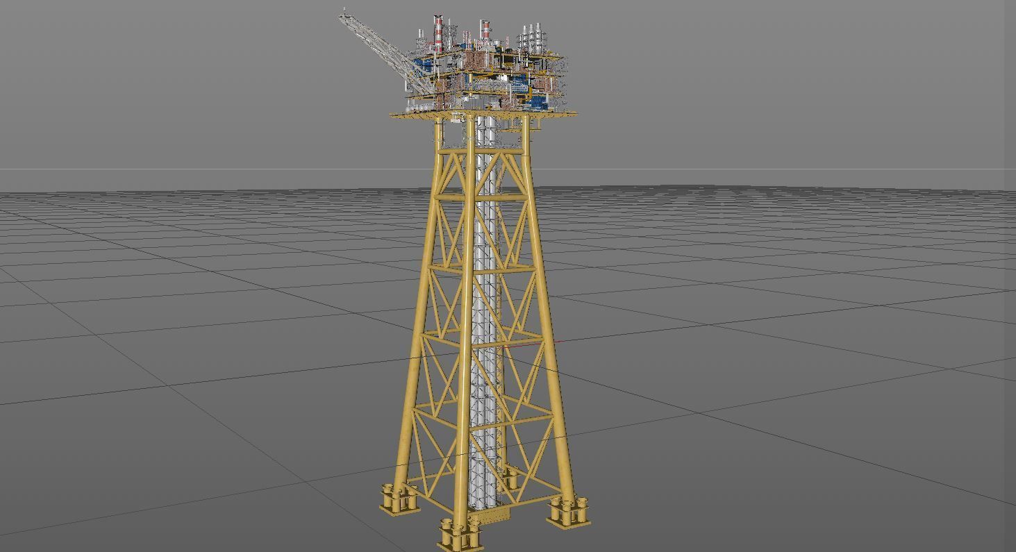 Solan oil platform 3D model | CGTrader