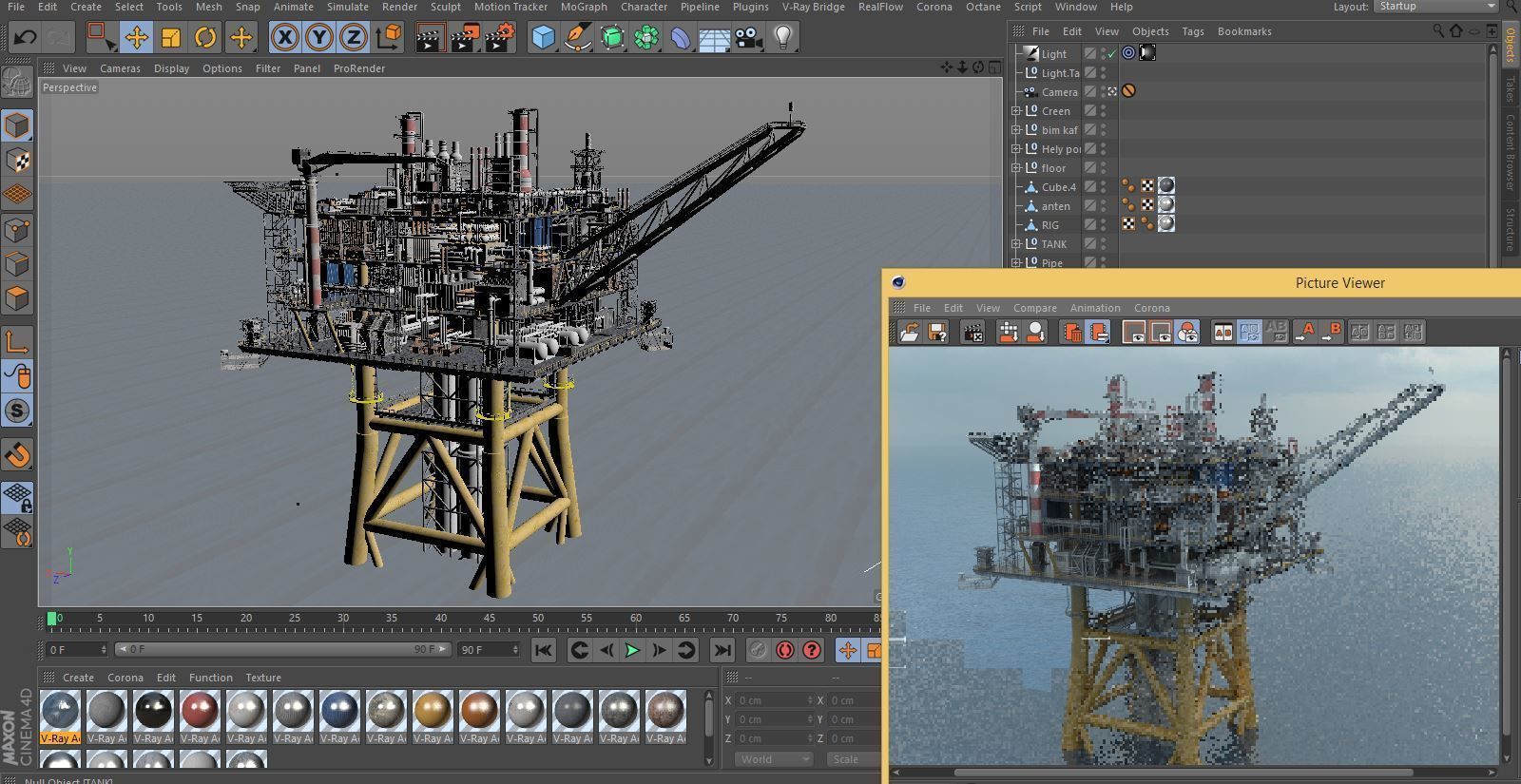 Solan oil platform 3D model | CGTrader