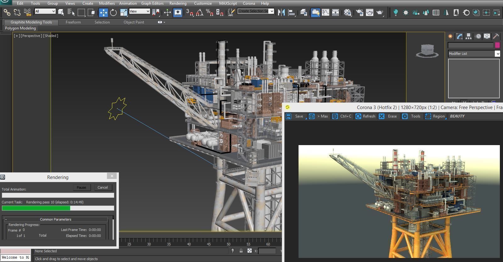 Solan oil platform 3D model | CGTrader