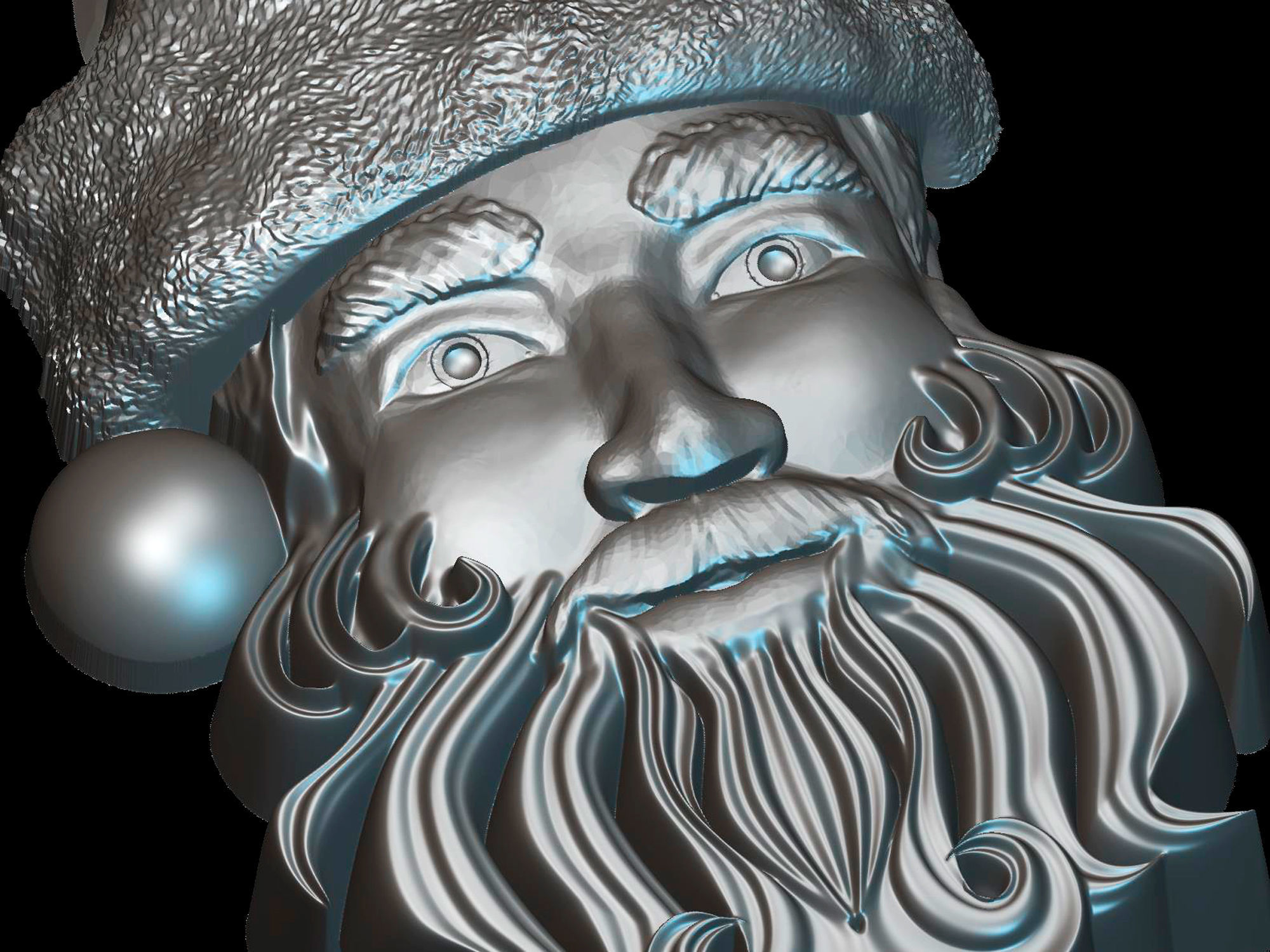 Santa Claus 3d model for cnc machines and 3d printers 3D model | CGTrader