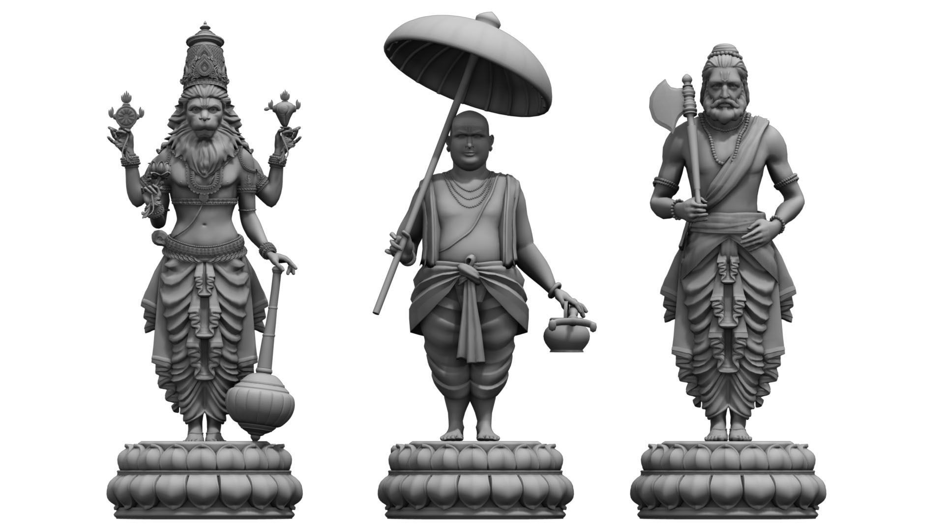 dashavatar god vishnu 3d models 3D model | CGTrader