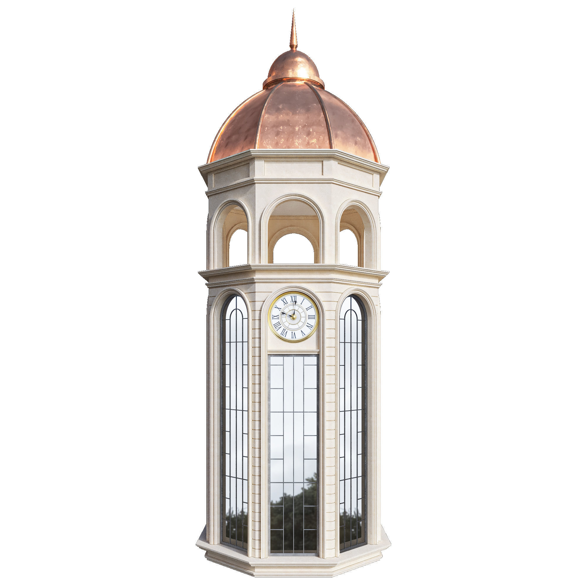 3D model Classic Clock Tower VR / AR / low-poly | CGTrader