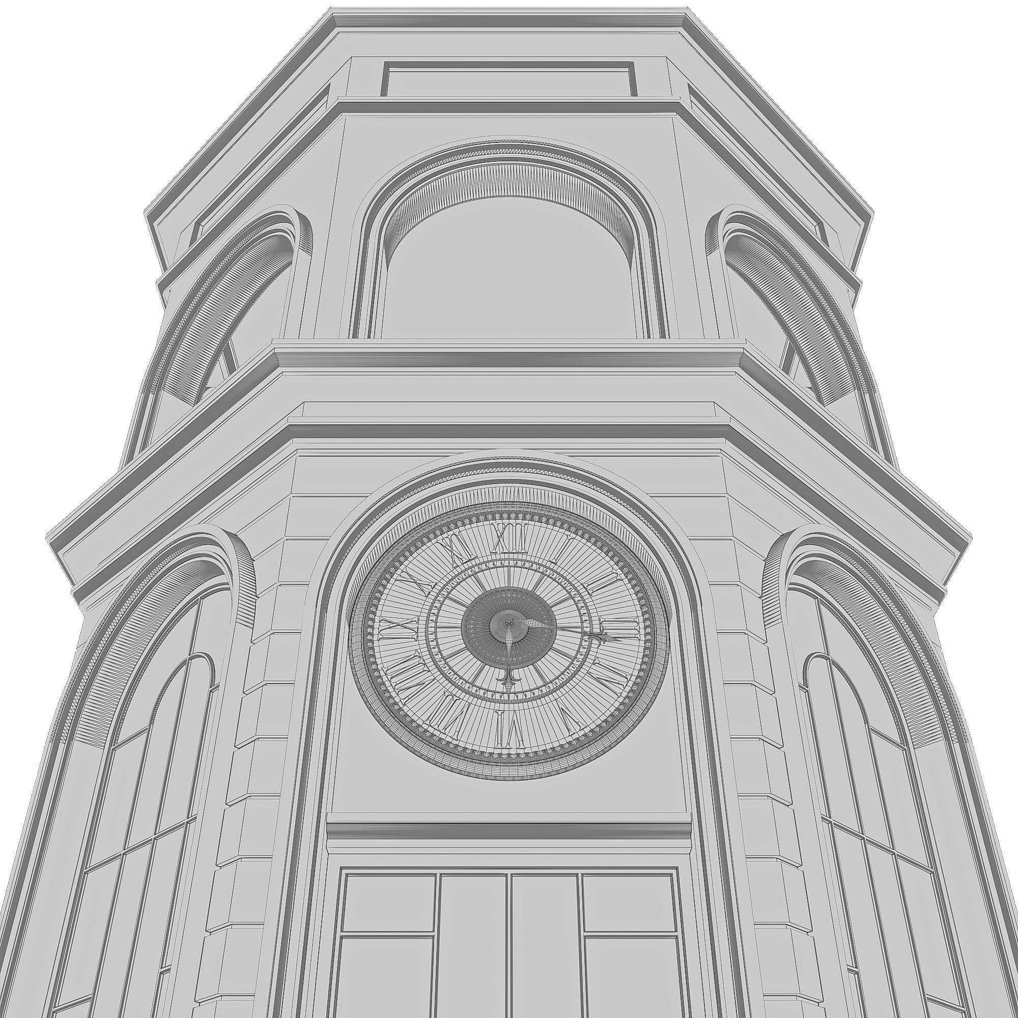 3D model Classic Clock Tower VR / AR / low-poly | CGTrader