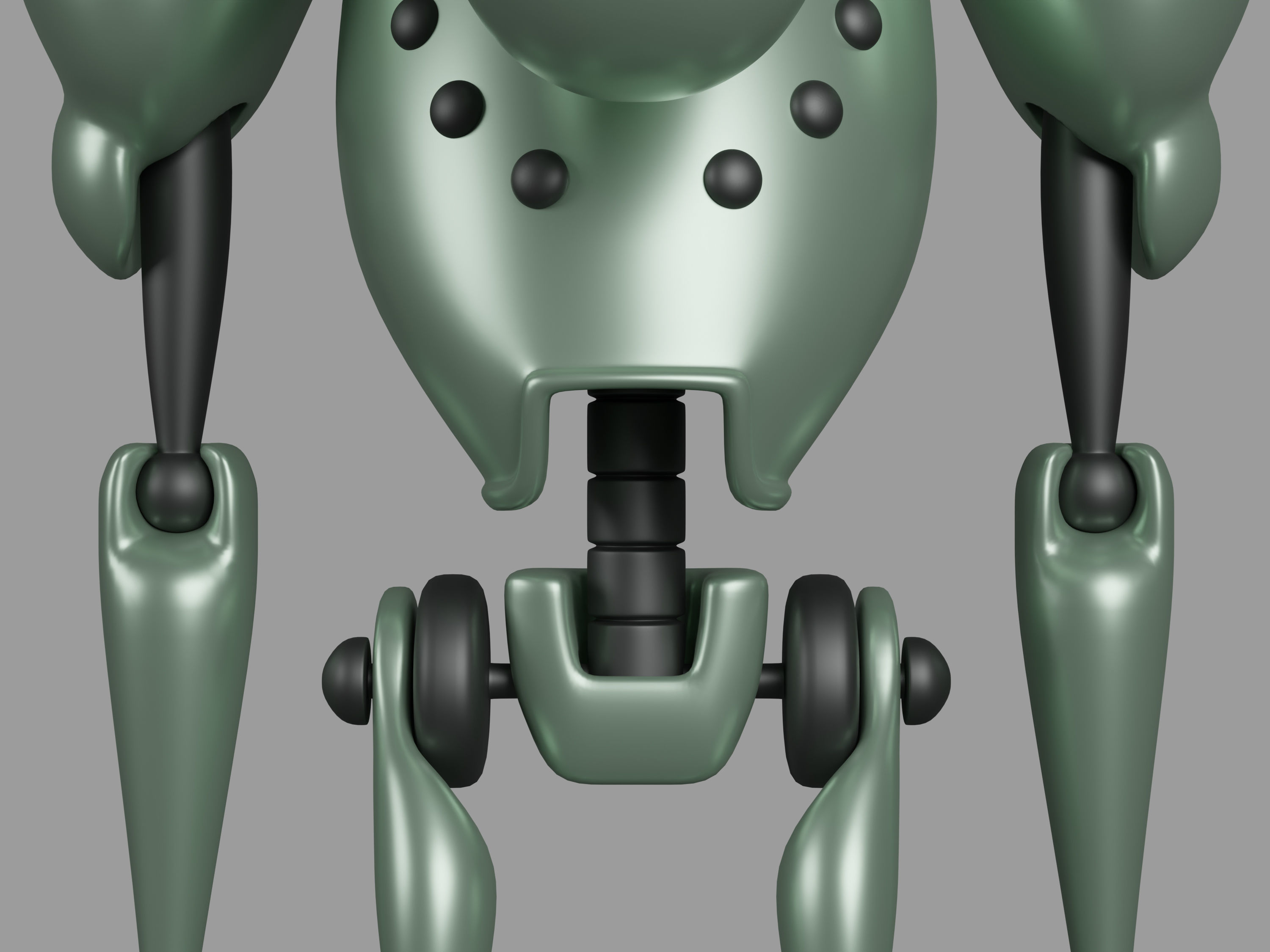 Curved shape robot characters base mesh Low-poly 3D model 3D model ...