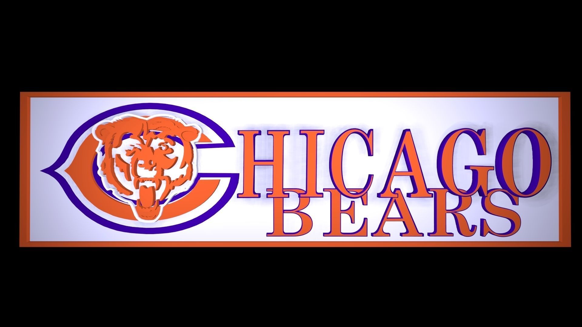 Chicago Bears banner 3D model | CGTrader