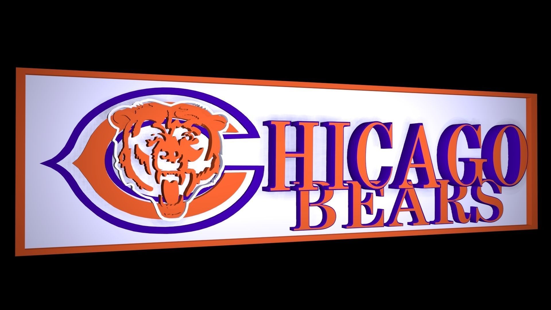 Chicago Bears banner 3D model | CGTrader