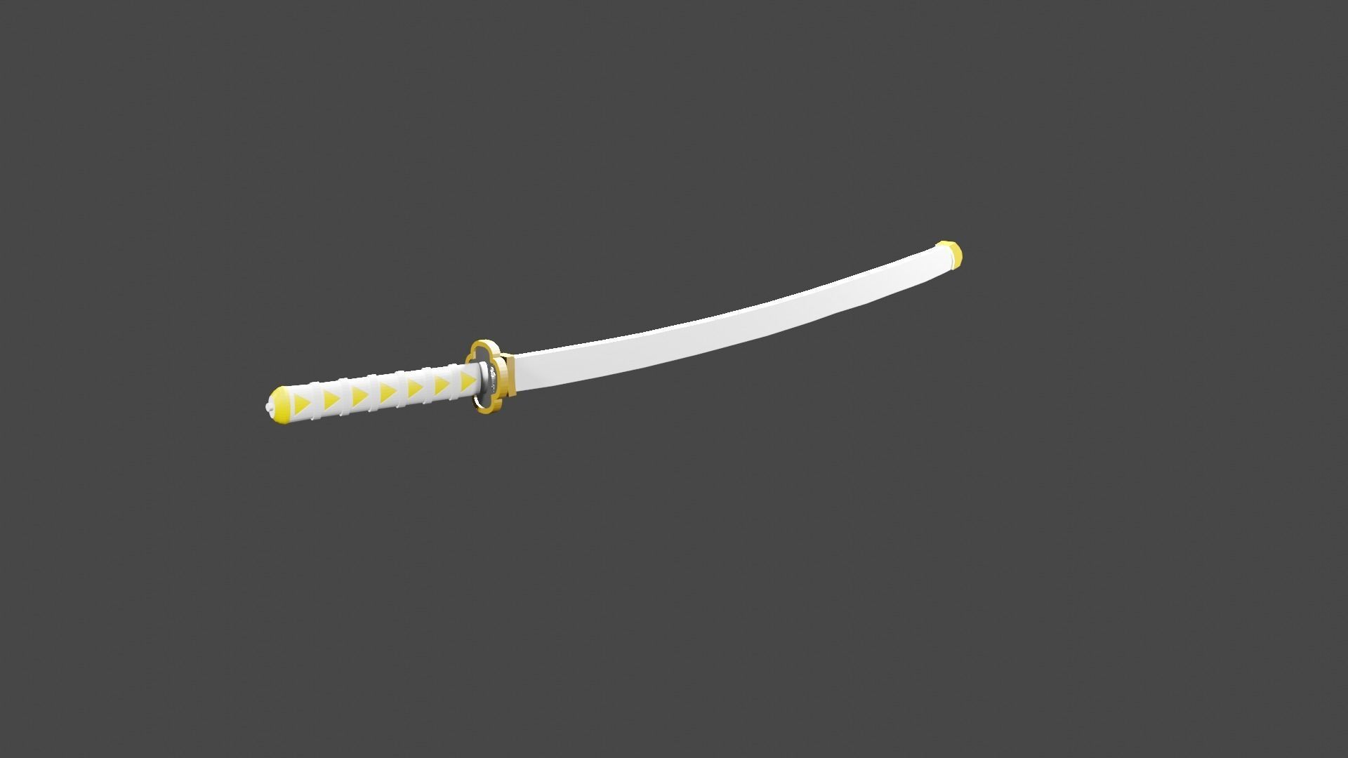 3D model Demon Slayer - Zenitsu Nichirin blade - Sword VR / AR / low ...