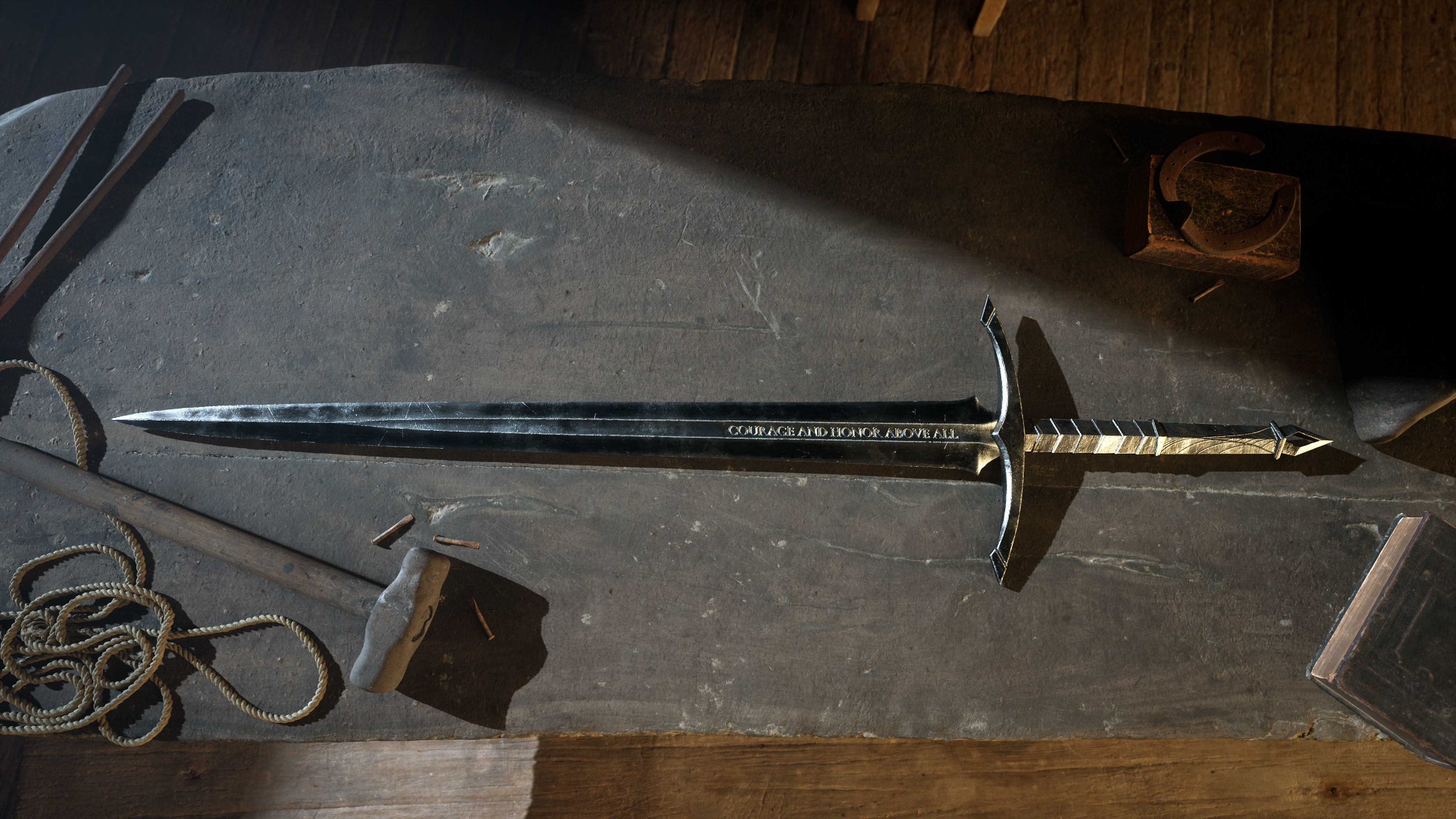 3D model Realistic Medieval Long Sword VR / AR / low-poly | CGTrader