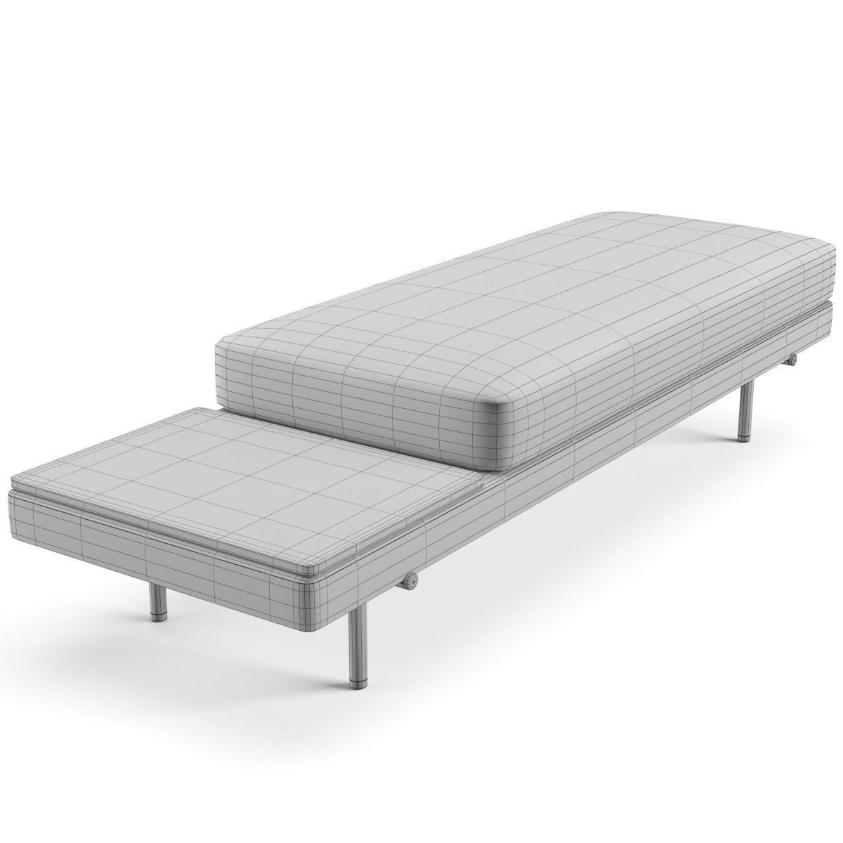 Minotti Torii Bench Ottoman Set 3D model | CGTrader