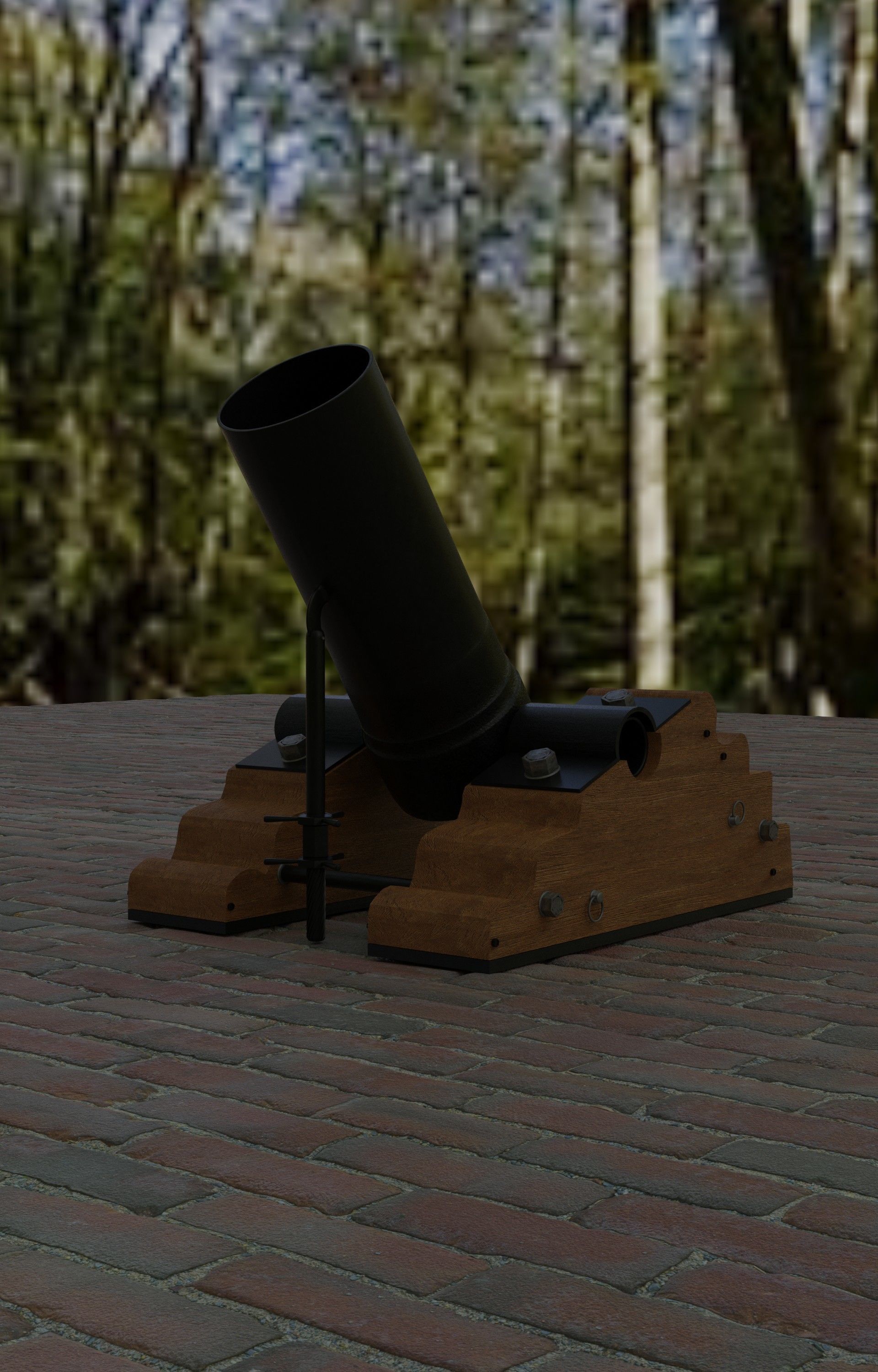 Fireworks launcher 100mm 3D model | CGTrader