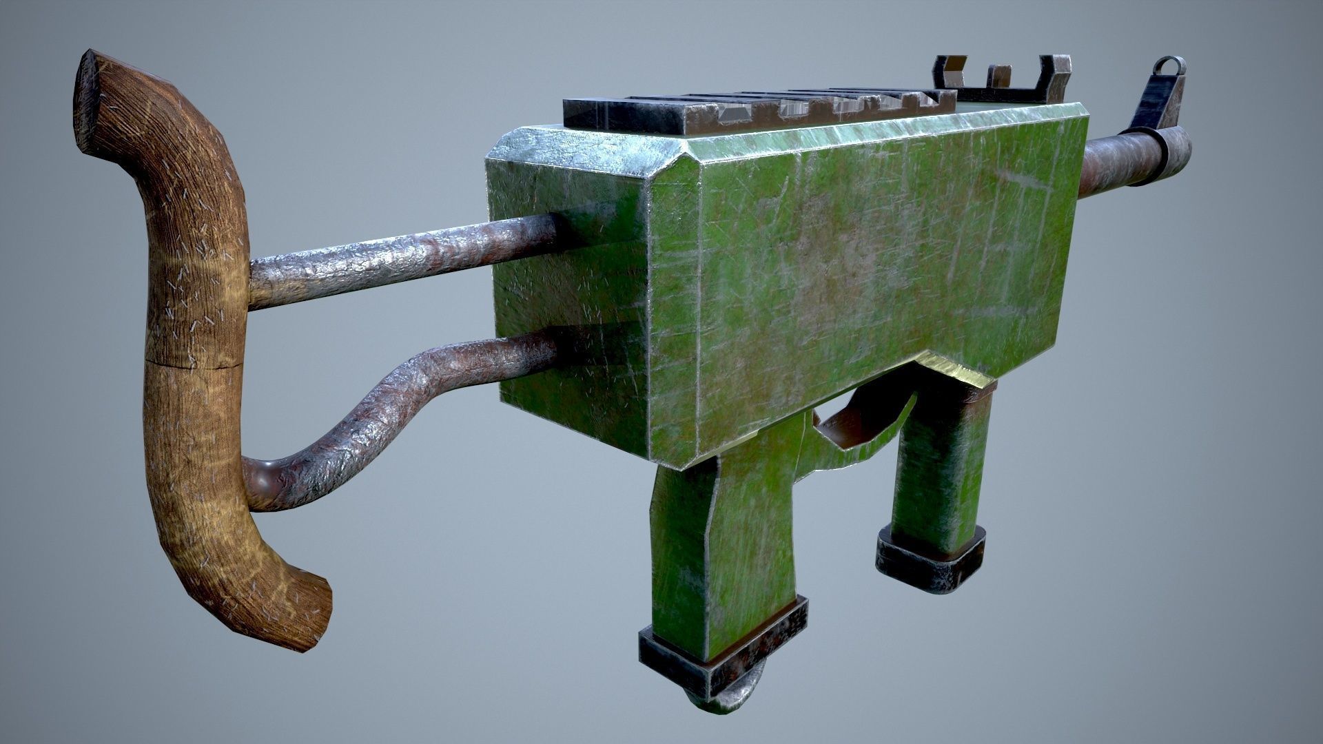 3D model Dirty Gun VR / AR / low-poly | CGTrader