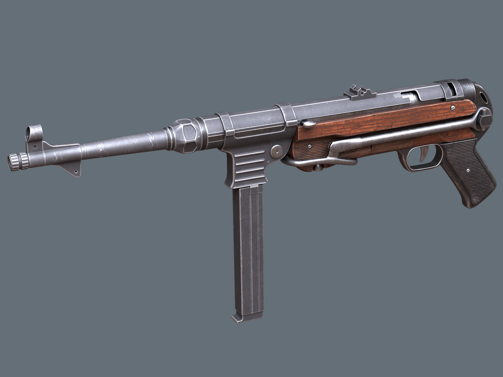 3D model MP40 Submachine Gun Germany World War 2 VR / AR / low-poly ...