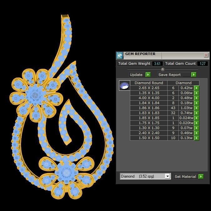 lovely pendant look like flower cad file 3D model | CGTrader