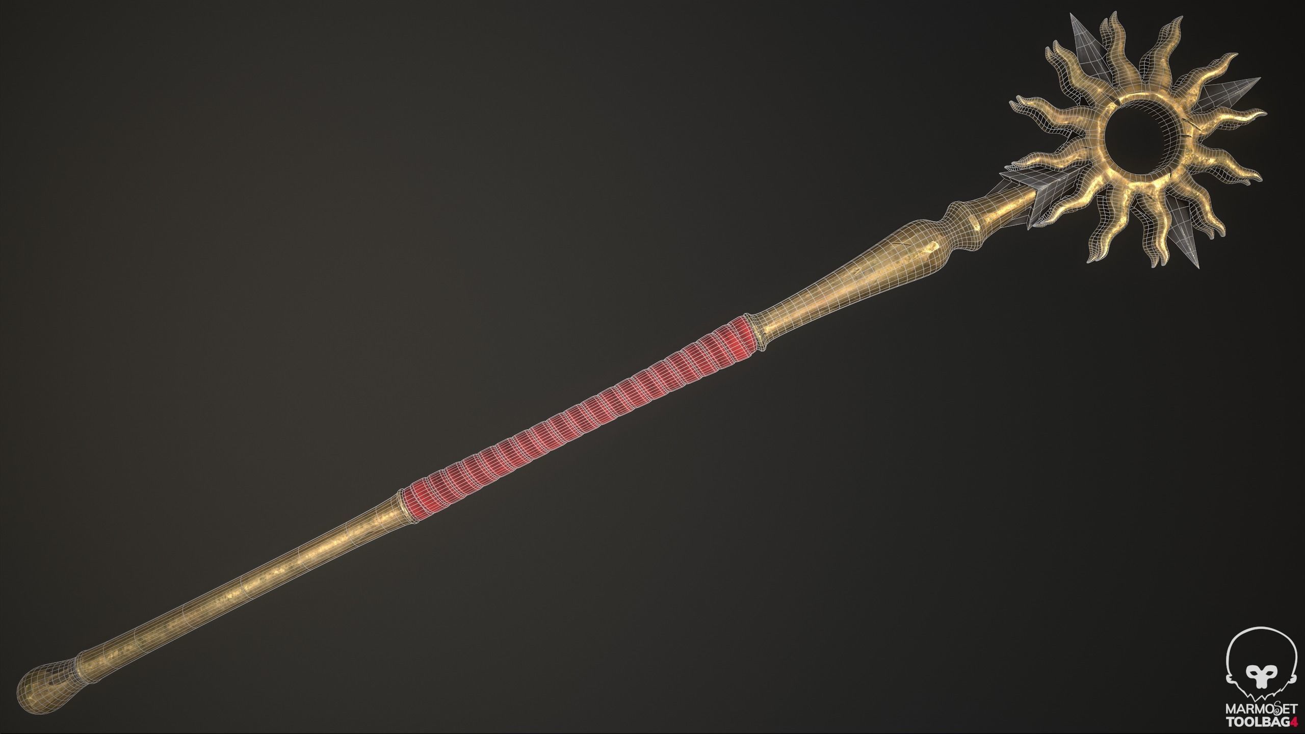 3D model Staff of sun VR / AR / low-poly | CGTrader