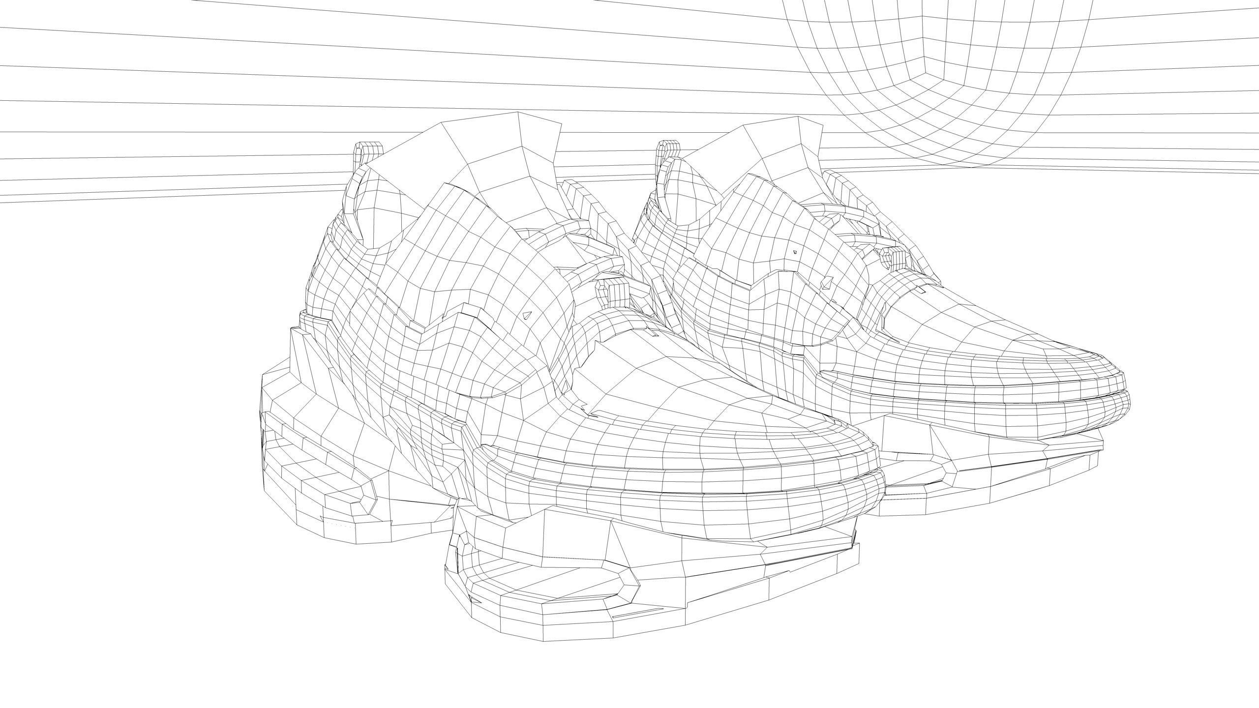 C4D modeling rendering - realistic sports shoes 3D model | CGTrader