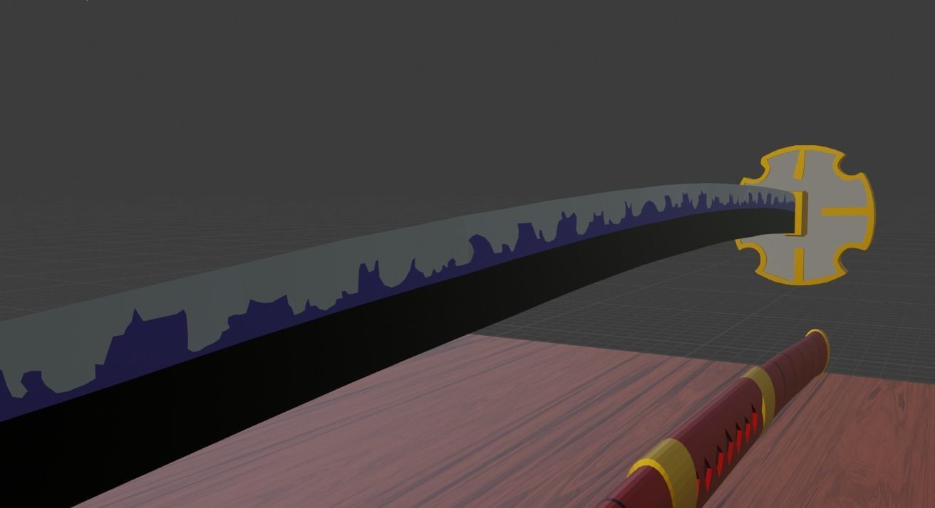 3D model One Piece - Zoro Sword - Sandai Kitetsu VR / AR / low-poly ...