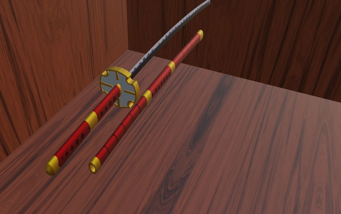 3D model One Piece - Zoro Sword - Sandai Kitetsu VR / AR / low-poly ...