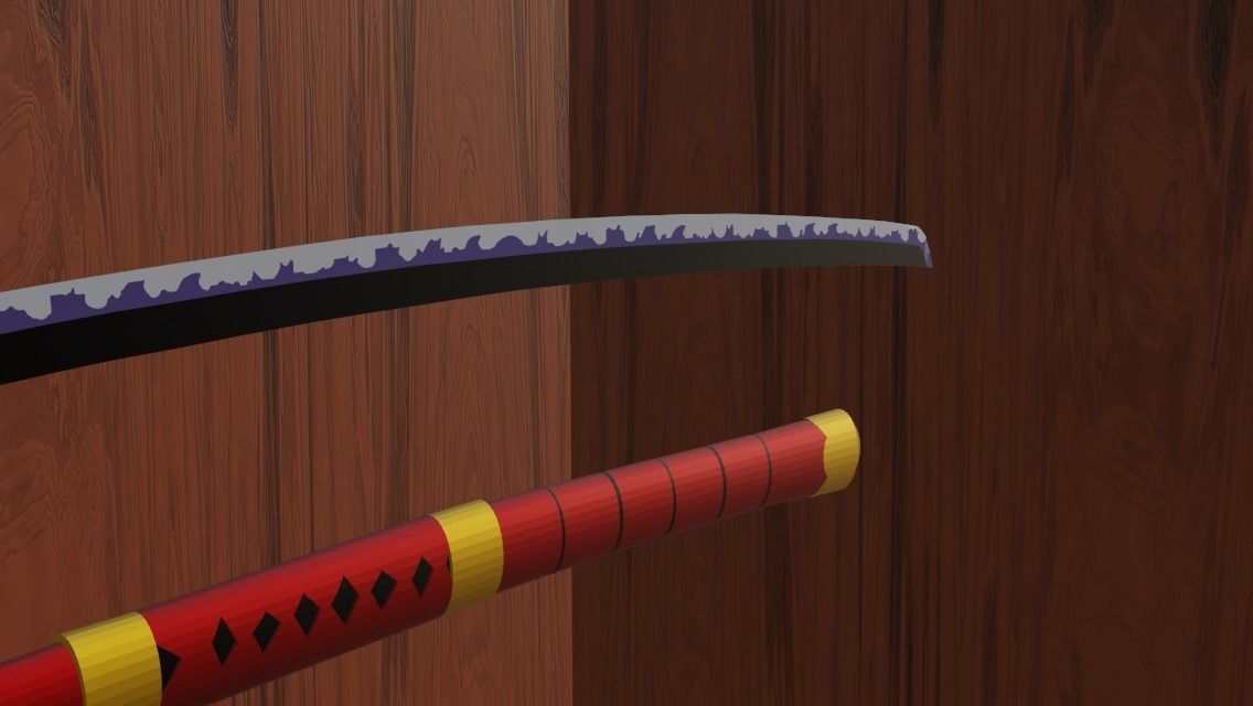 3D model One Piece - Zoro Sword - Sandai Kitetsu VR / AR / low-poly ...
