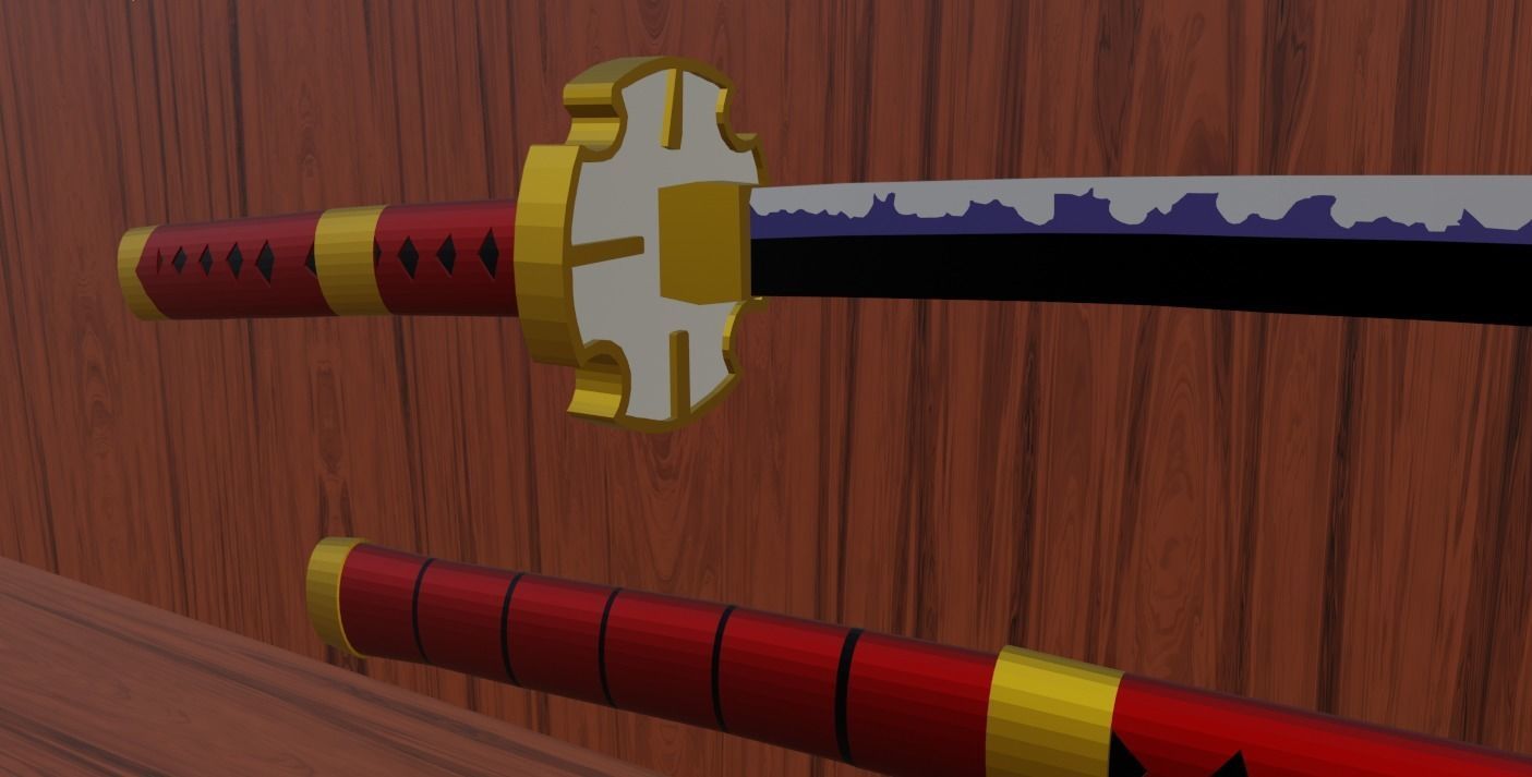 3D model One Piece - Zoro Sword - Sandai Kitetsu VR / AR / low-poly ...