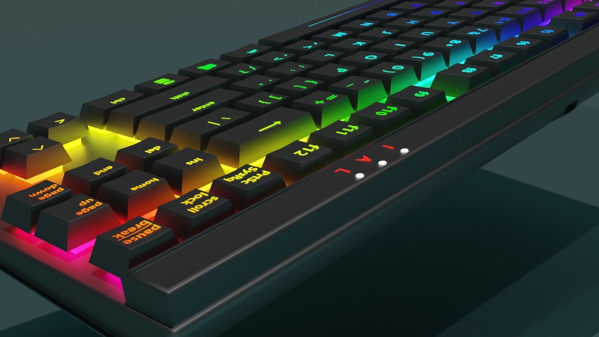 RGB Gaming Keyboard Cool 3d Model PC 3D model | CGTrader