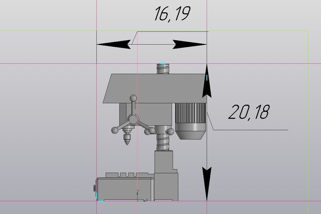 Drilling machine Scale model 1 43 3D model 3D printable | CGTrader