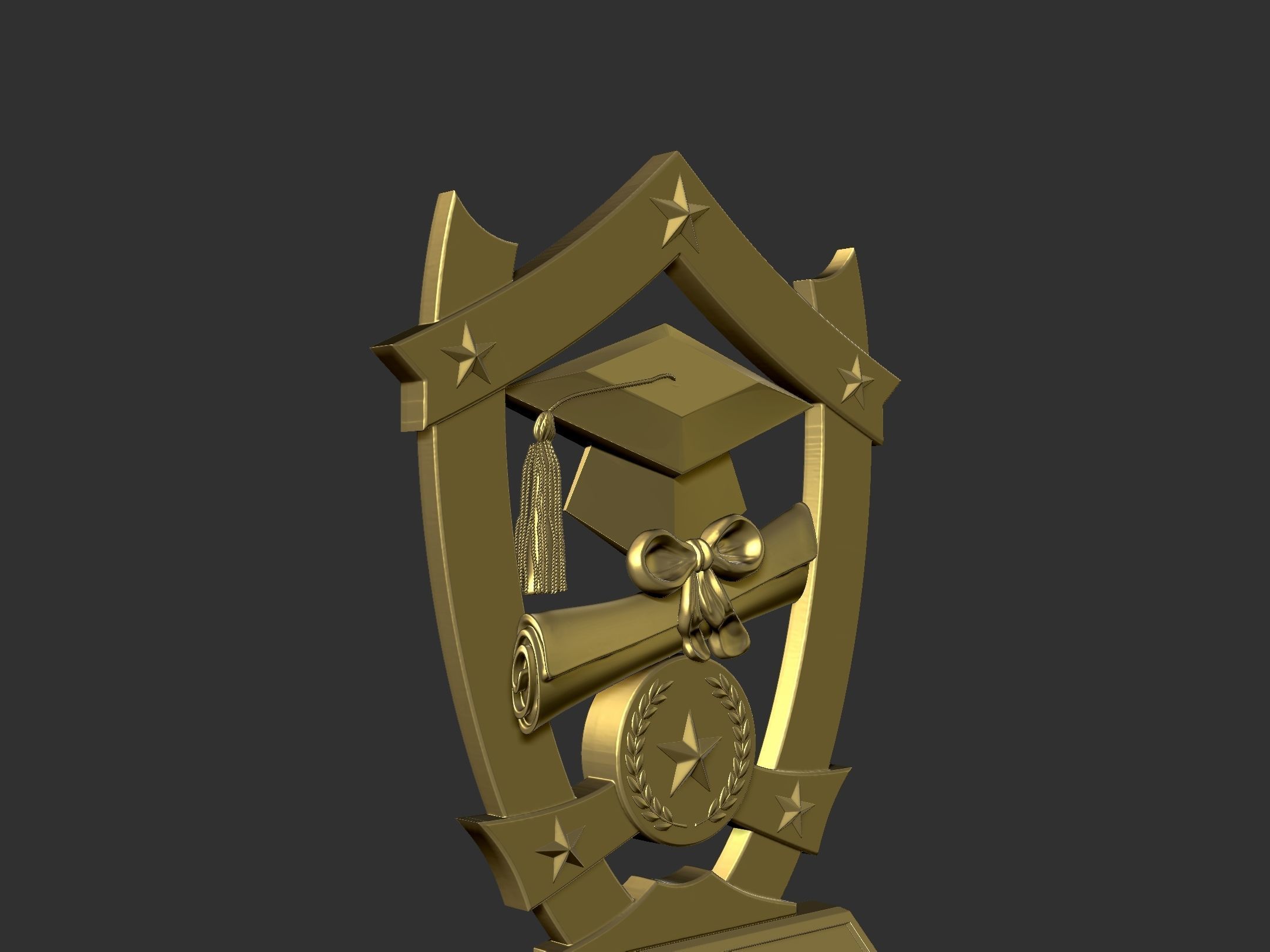 Graduation Plaque 3D model 3D printable | CGTrader