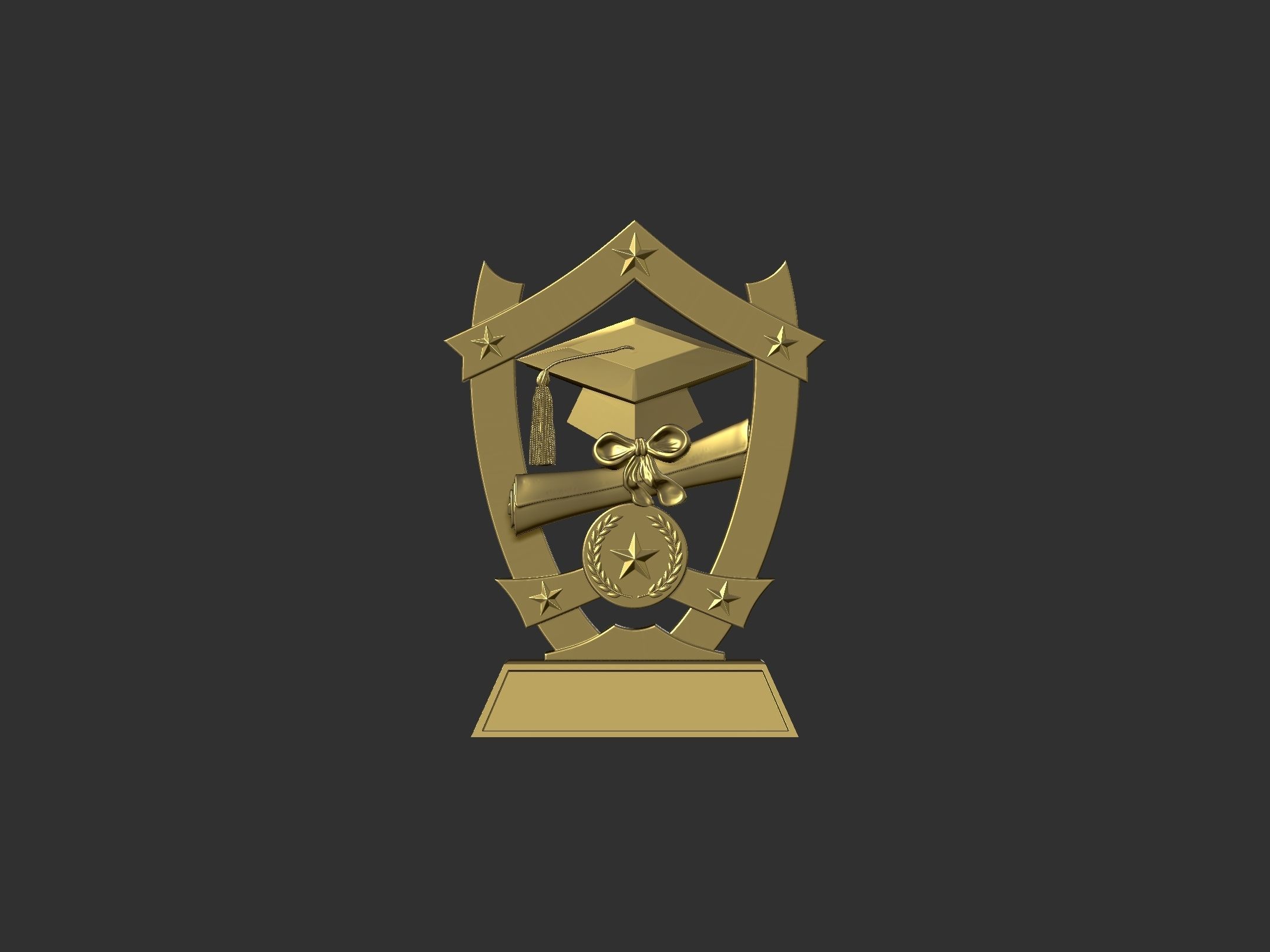 Graduation Plaque 3D model 3D printable | CGTrader