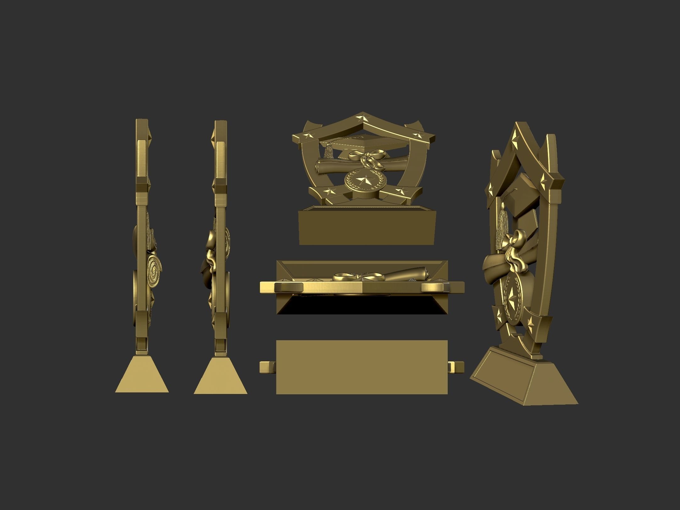 Graduation Plaque 3D model 3D printable | CGTrader