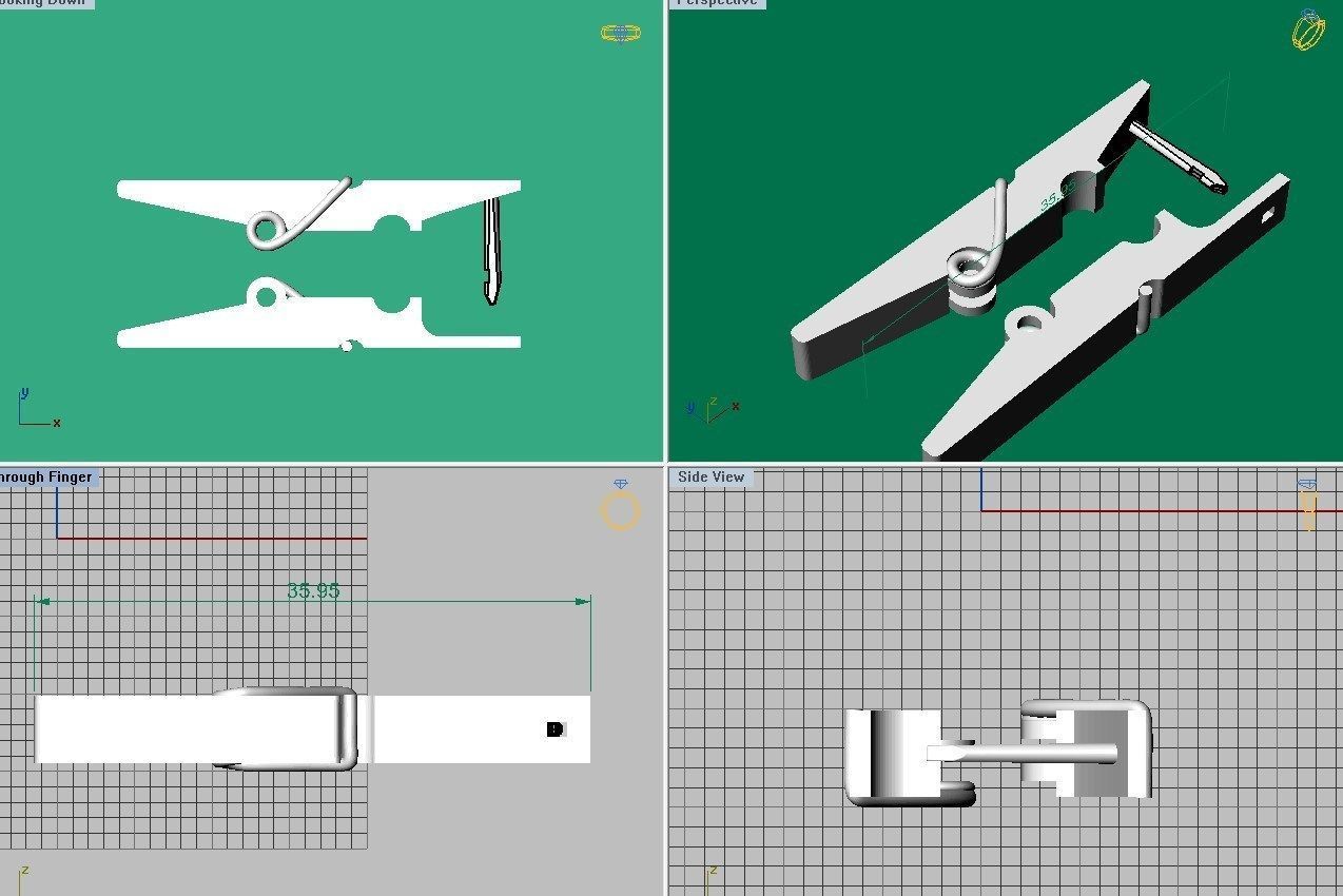 Earrings clothespin ready for 3d print 3D model 3D printable | CGTrader