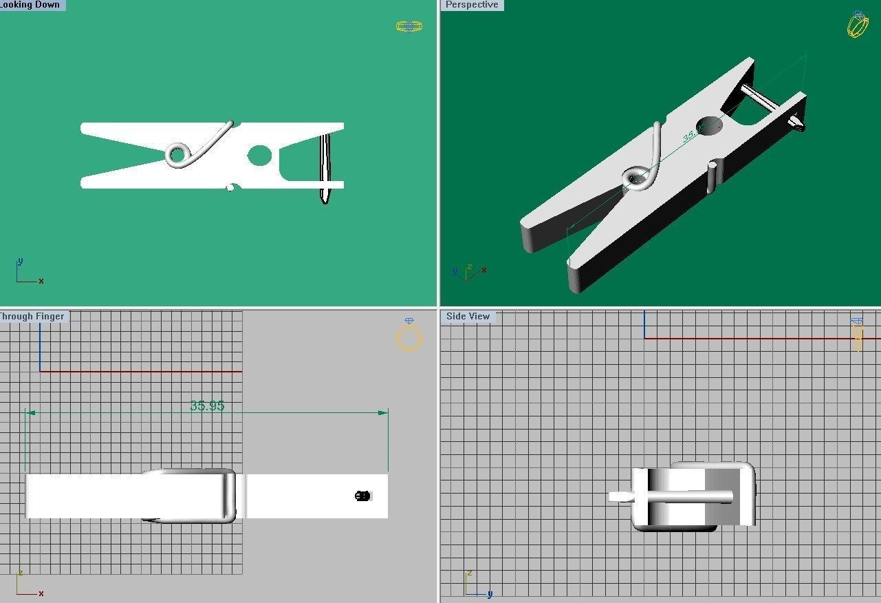 Earrings clothespin ready for 3d print 3D model 3D printable | CGTrader