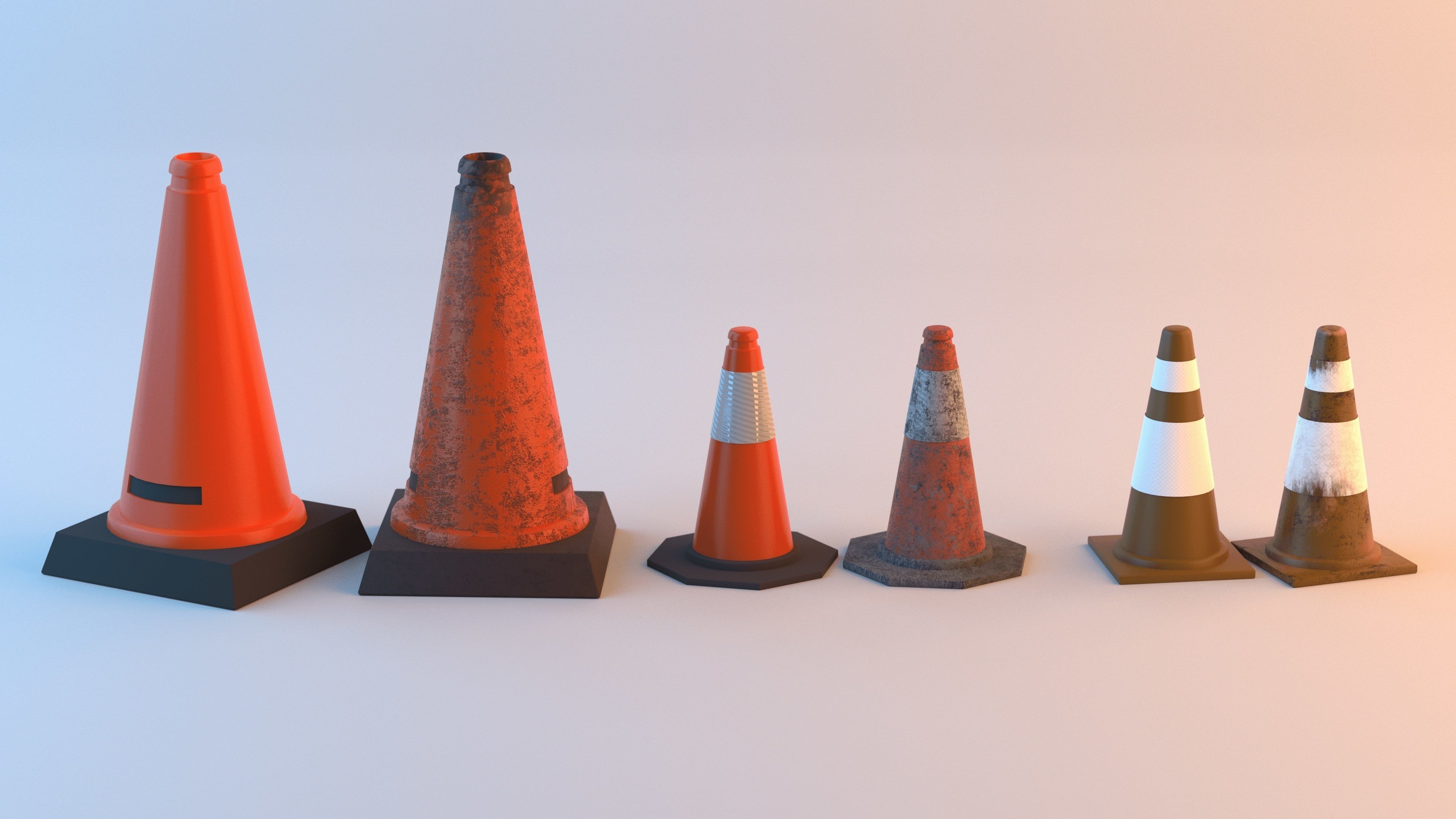 Cone pack free VR / AR / low-poly 3D model | CGTrader