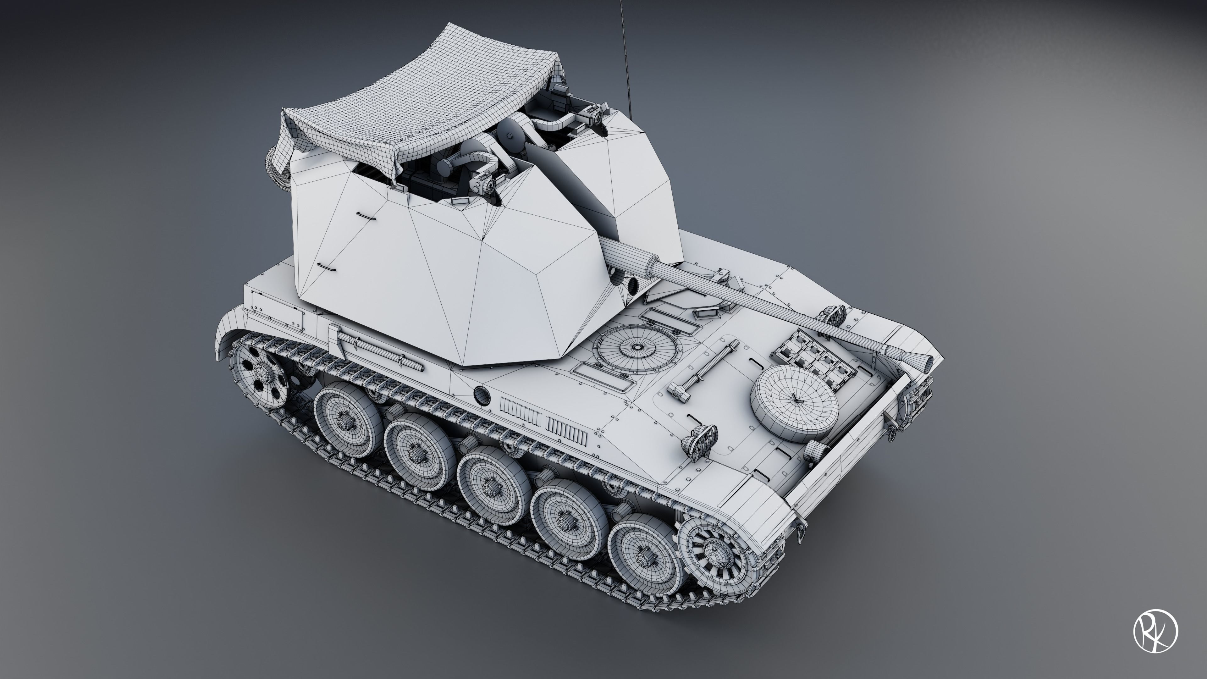 AMX-13 DCA 40 PBR Model 3D model | CGTrader