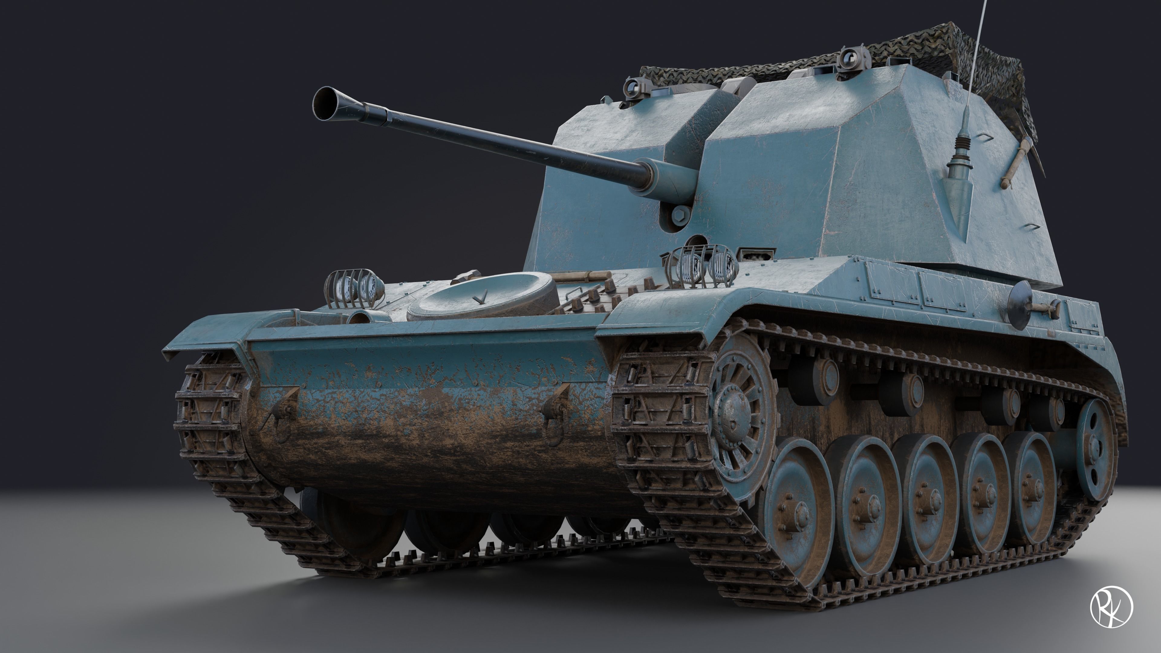 AMX-13 DCA 40 PBR Model 3D model | CGTrader