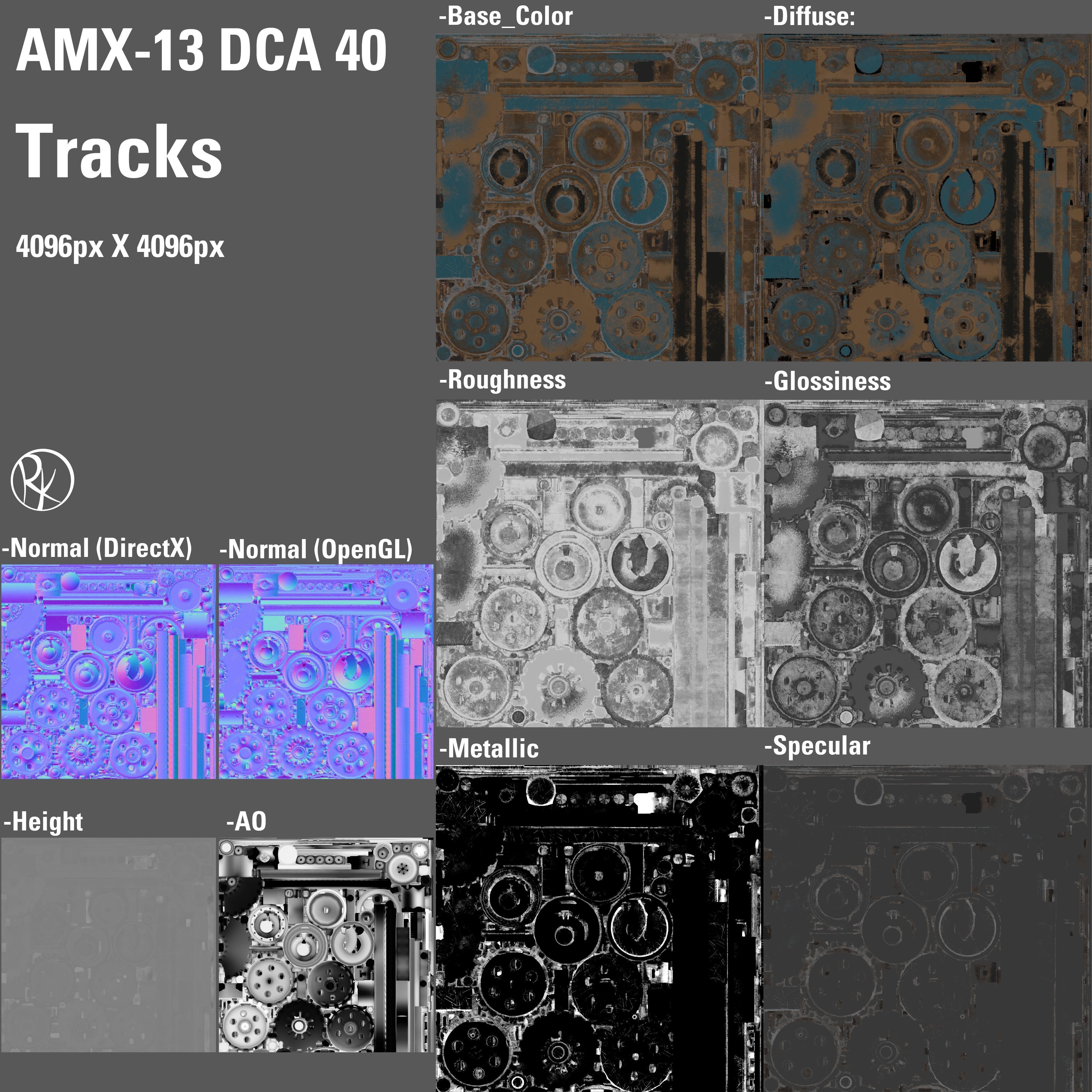 AMX-13 DCA 40 PBR Model 3D model | CGTrader