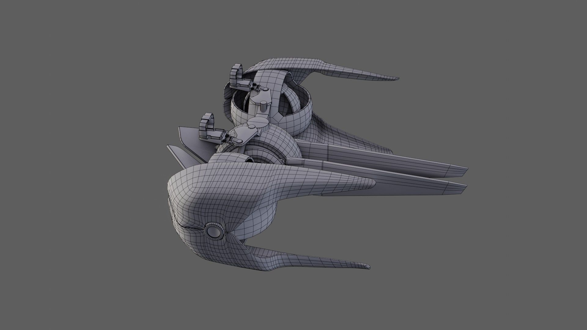 3D model Sci-Fi Glider - Low Poly - Game Ready - PBR VR / AR / low-poly ...