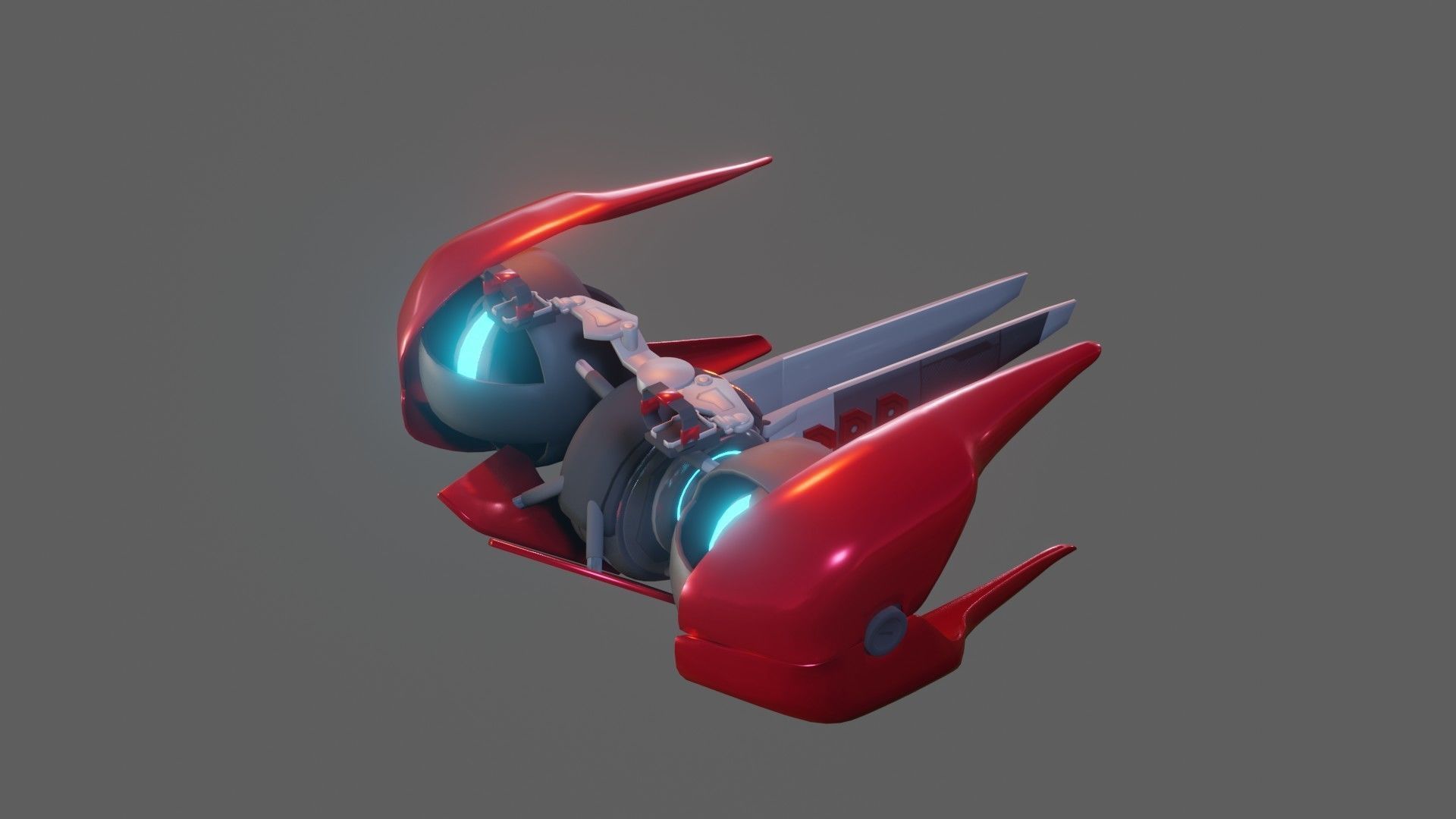 3D model Sci-Fi Glider - Low Poly - Game Ready - PBR VR / AR / low-poly ...
