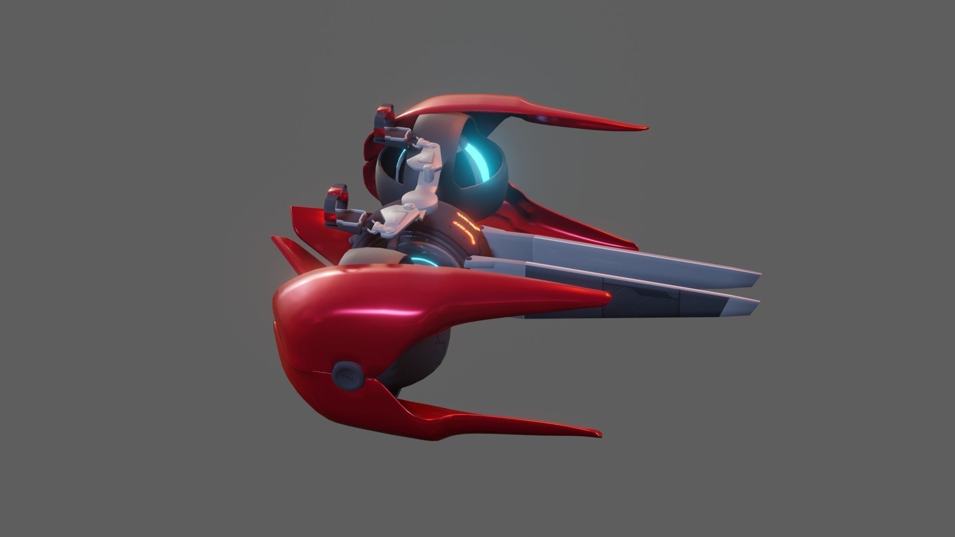 3D model Sci-Fi Glider - Low Poly - Game Ready - PBR VR / AR / low-poly ...
