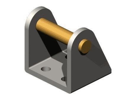 Rear trunnion for cylinder CIS free 3D model | CGTrader