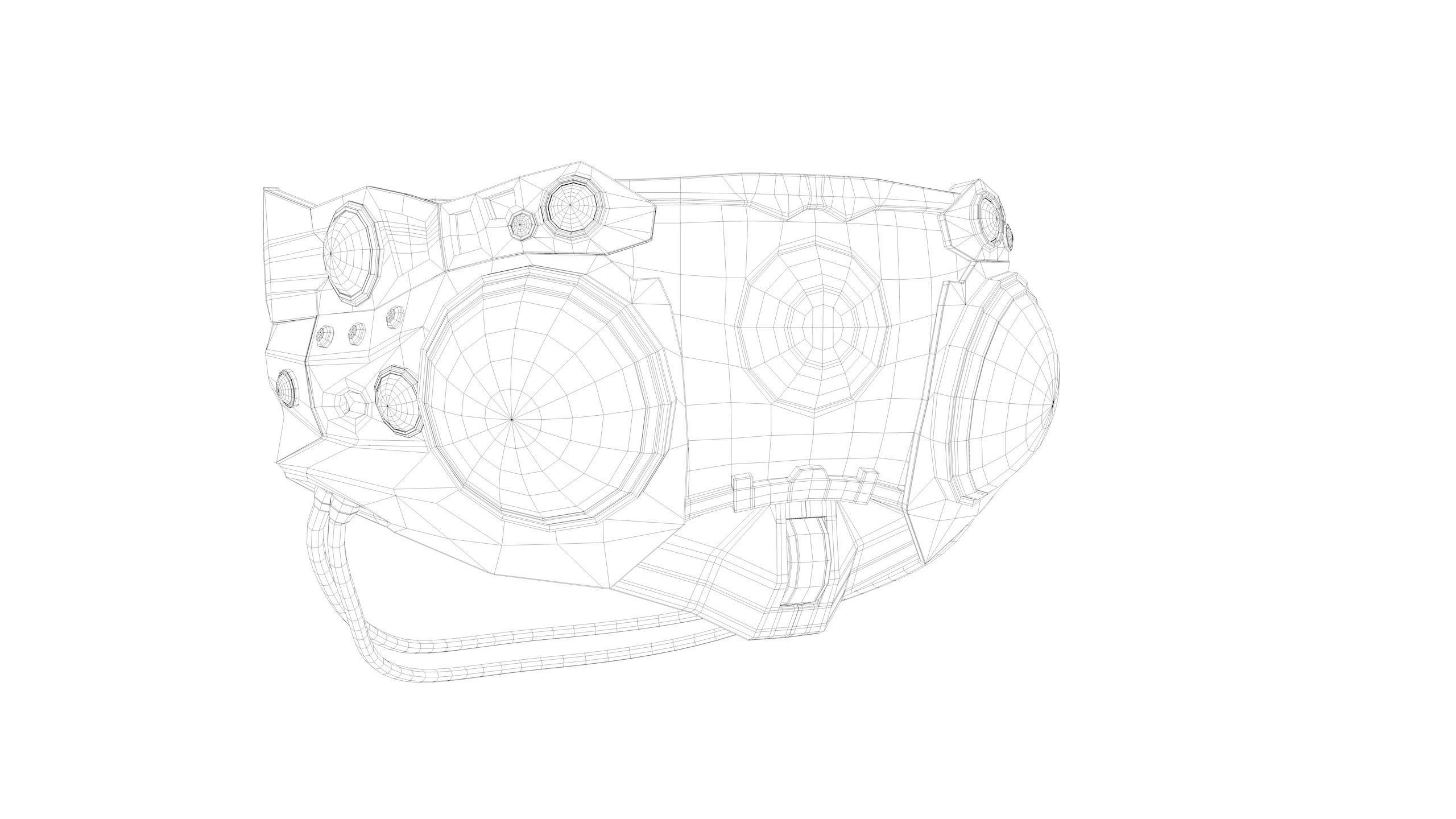 C4D modeling rendering - sci-fi eye patch 3D model | CGTrader