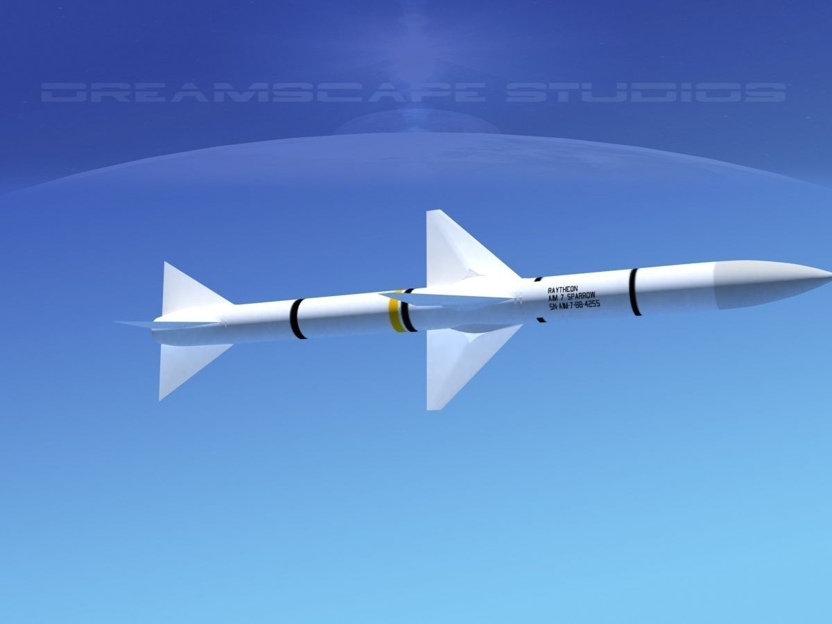 3D model AIM-7 Sparrow Air to Air Missile VR / AR / low-poly | CGTrader