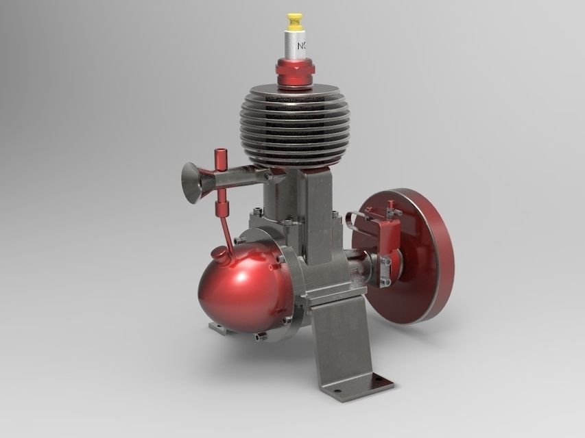Model gas engine free 3D model | CGTrader