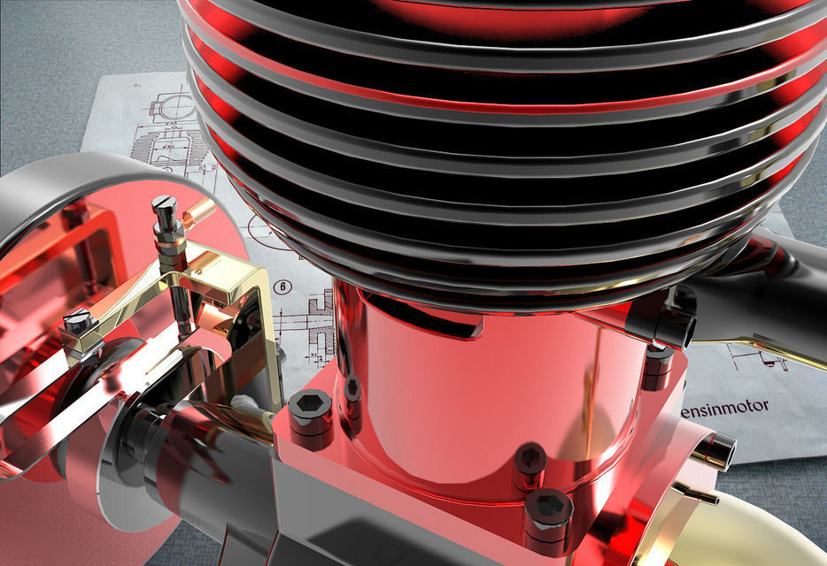 Model gas engine free 3D model | CGTrader