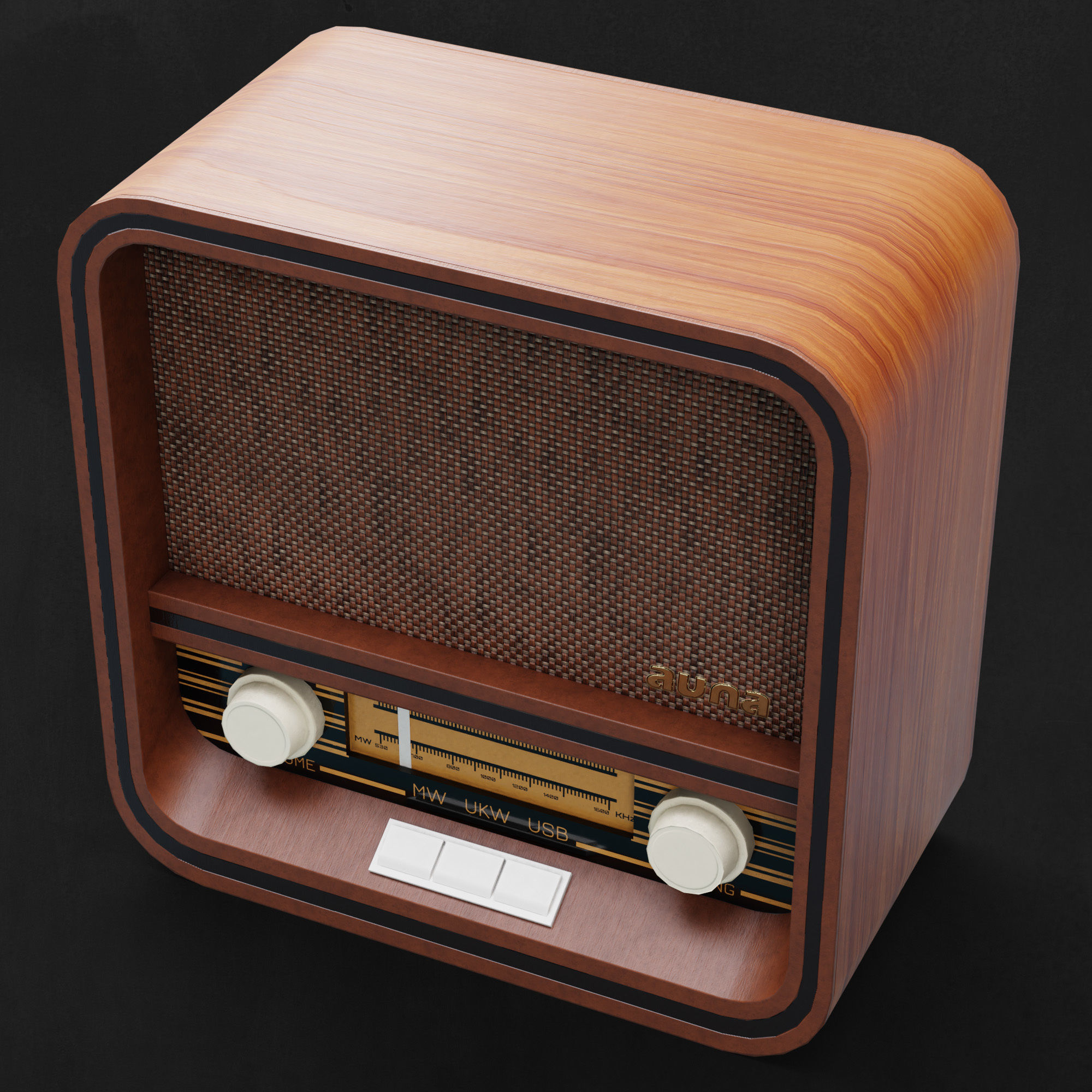 3D model Retro Radio set VR / AR / low-poly | CGTrader