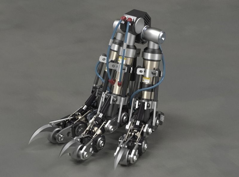 T-Rex mechanical foot free 3D model | CGTrader