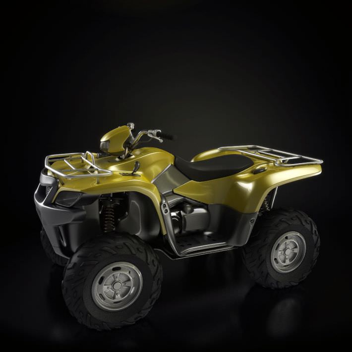 Yellow Atv 3D model | CGTrader