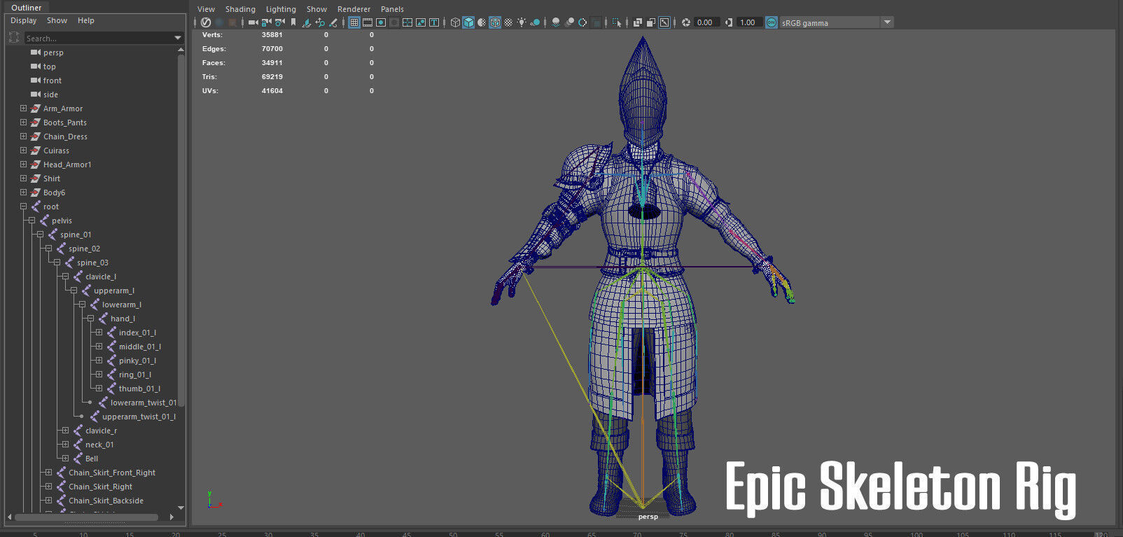 3D model Bell ringer knight - Game Ready VR / AR / low-poly rigged ...