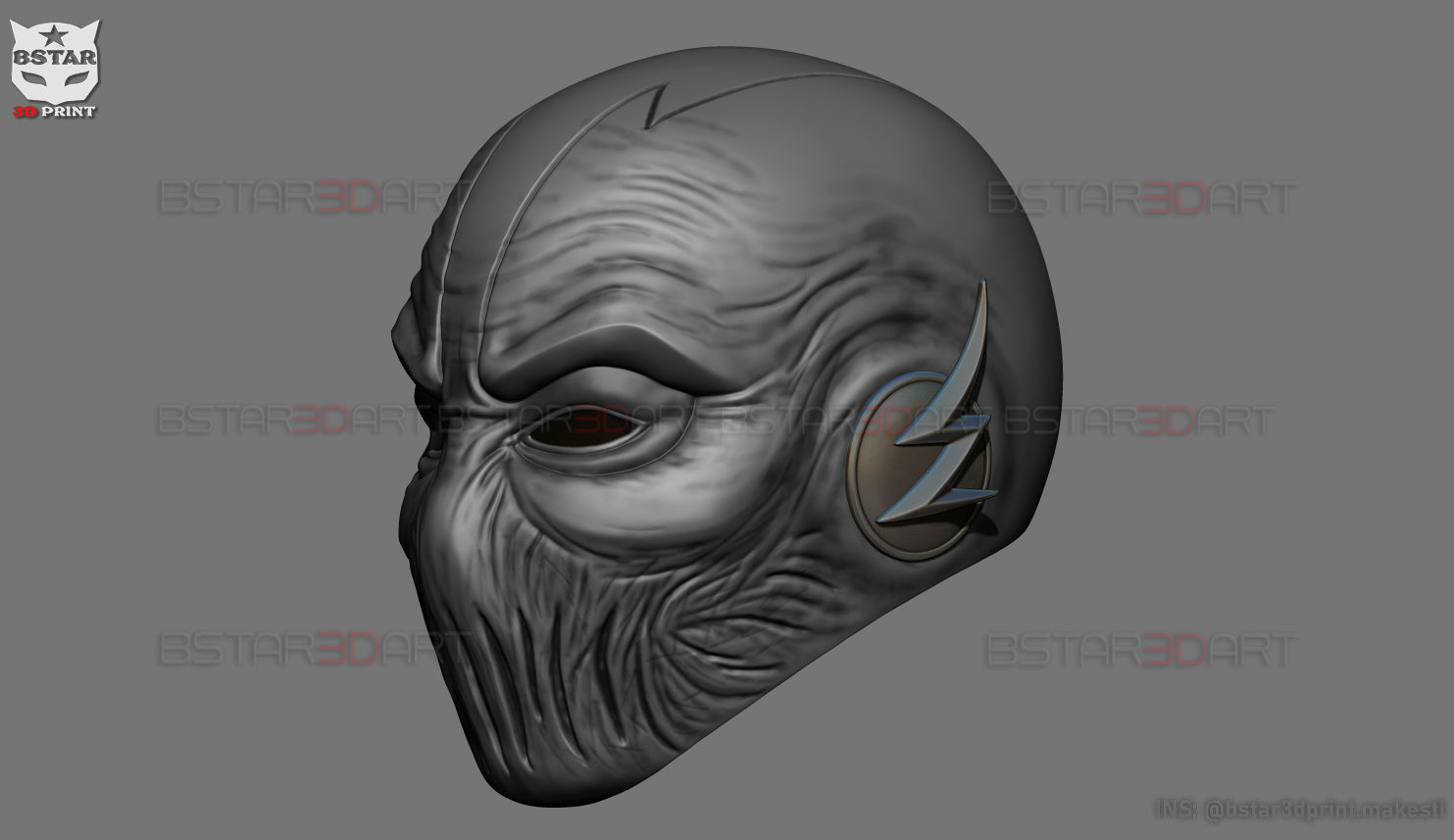 Zoom Flash Mask - Hunter Zolomon Cosplay - DC Comics 3D model 3D ...