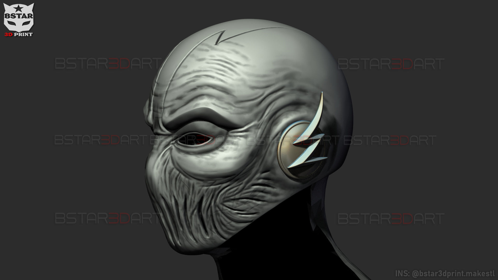 Zoom Flash Mask - Hunter Zolomon Cosplay - DC Comics 3D model 3D ...