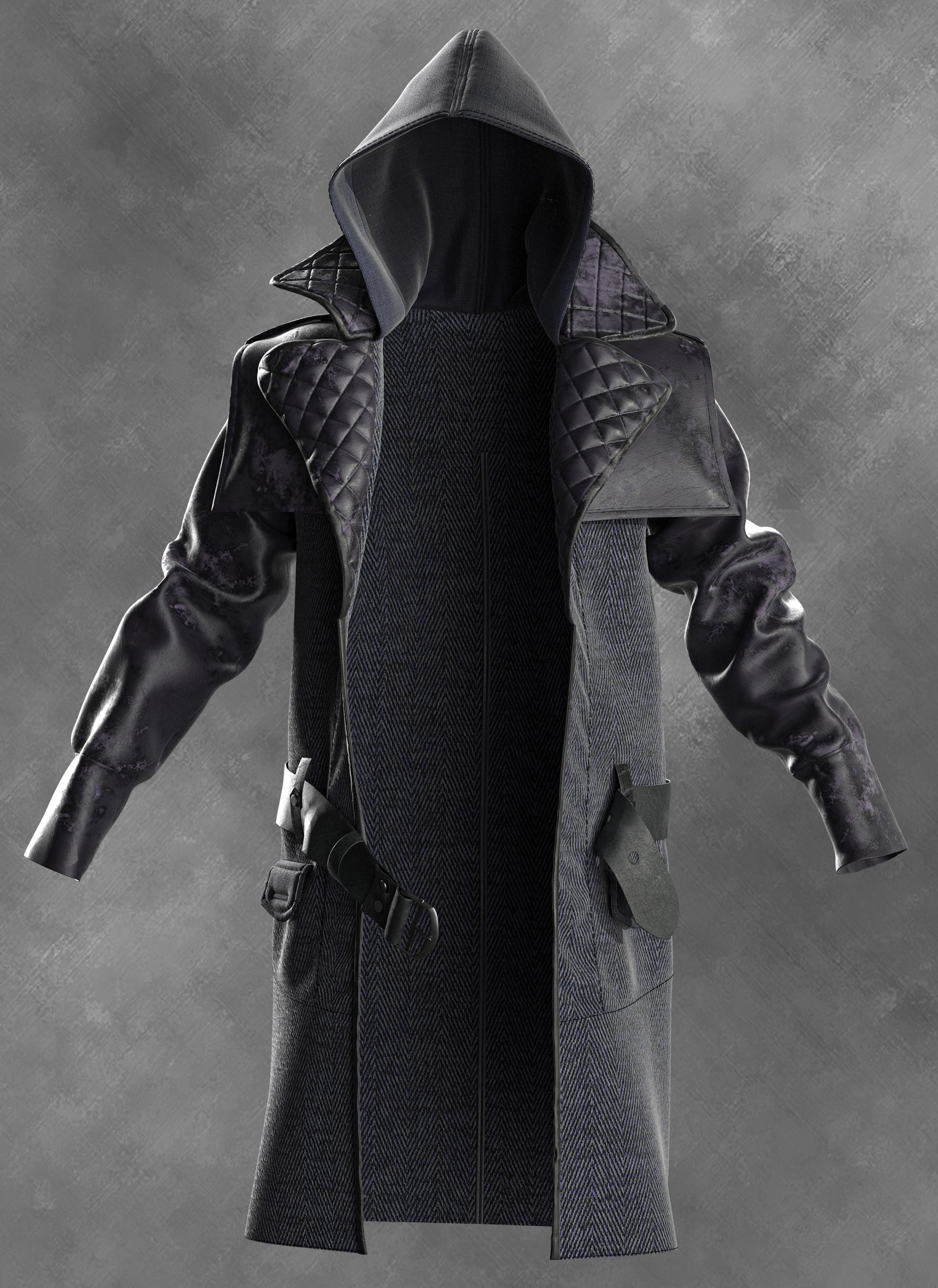 Coat Marvelous Designer project 3D model | CGTrader